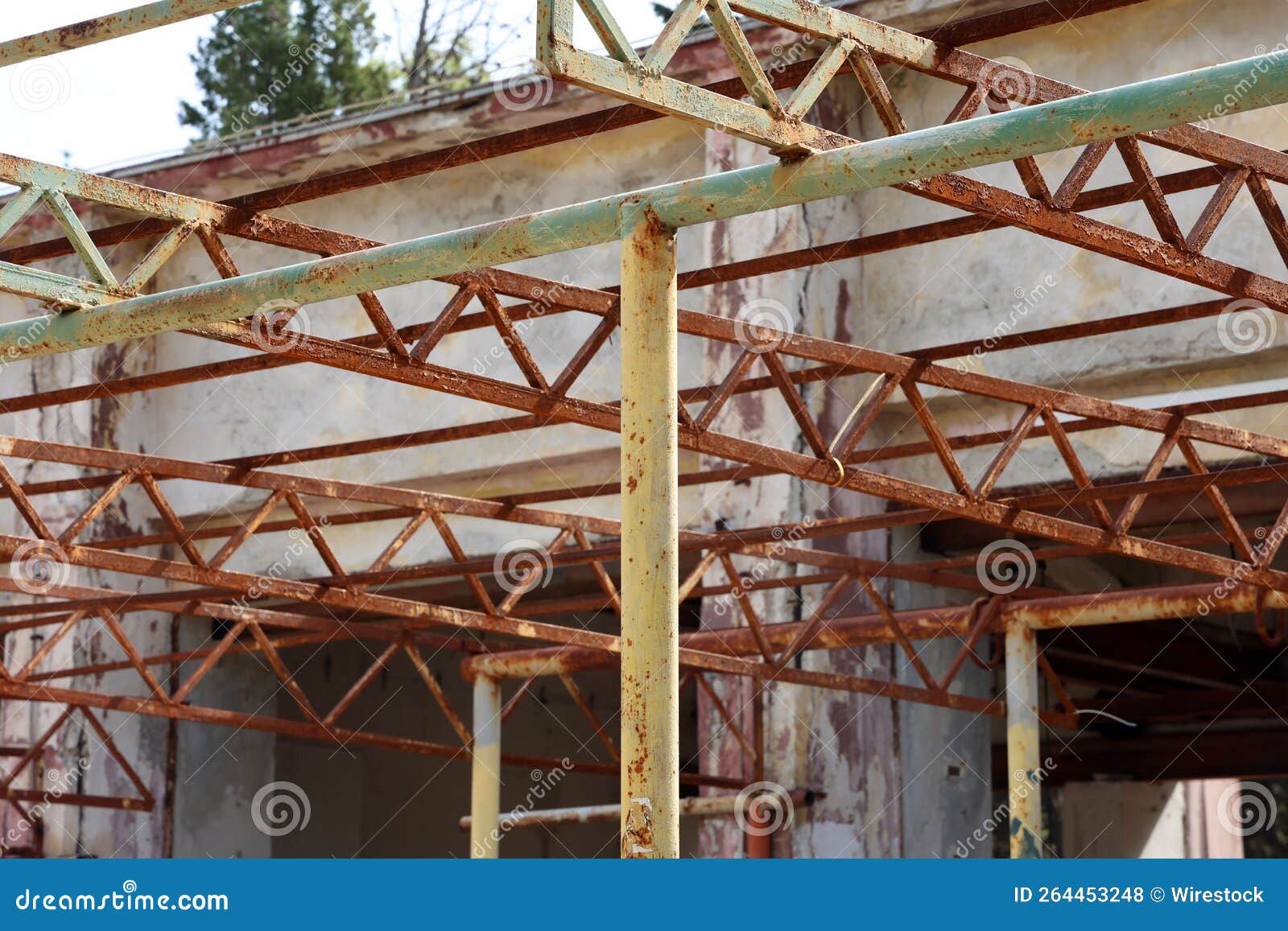 Remains of an Old Rusty Metal Structure Stock Photo - Image of ...