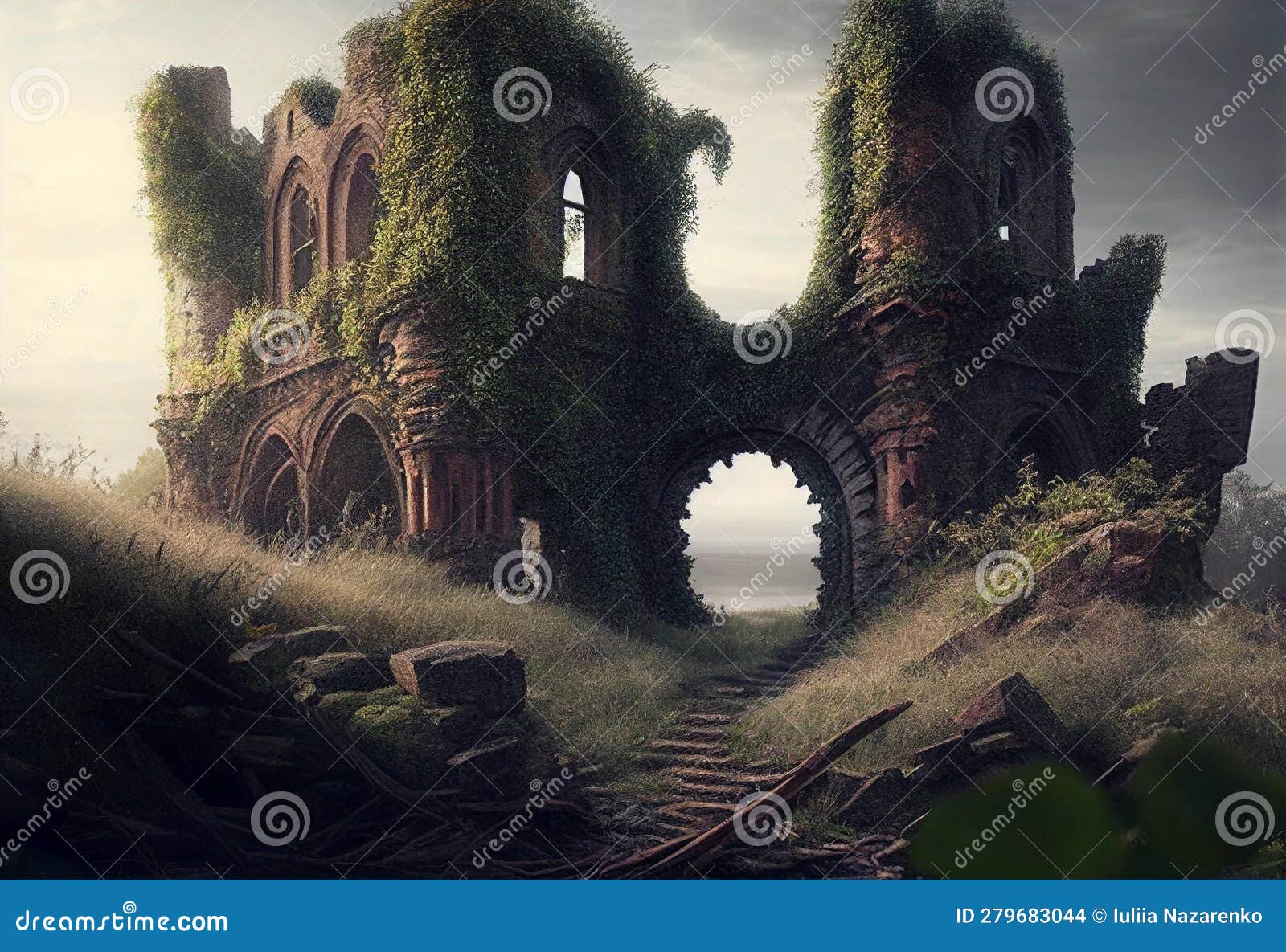 Remains Of A Castle Under The Sea Royalty-Free Stock Photography ...