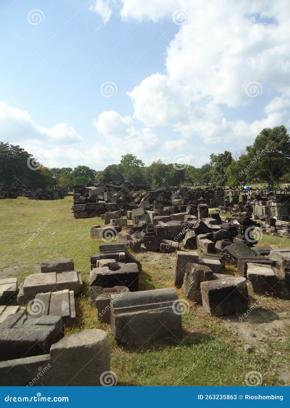 Remains of the Ruins at Buddhist Prambanan Temple Complex the Largest ...
