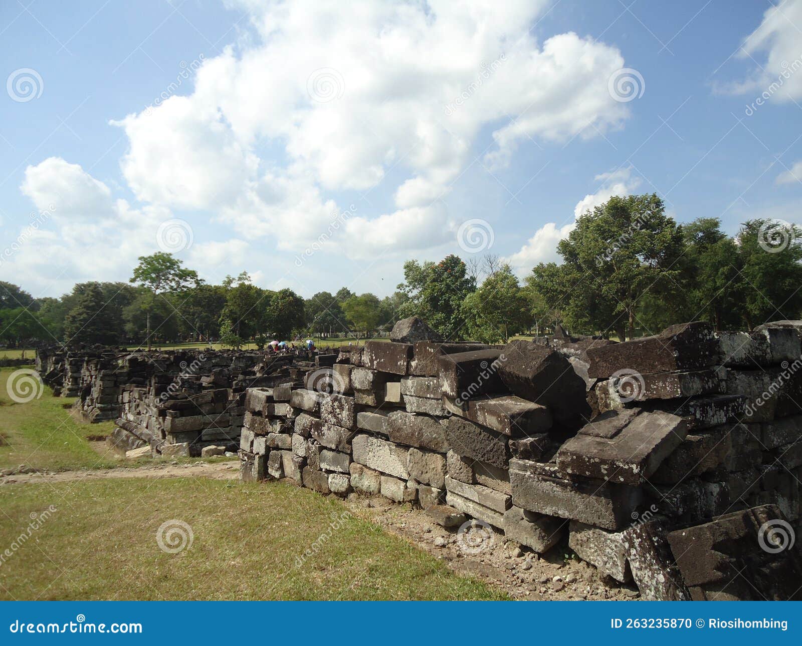Remains of the Ruins at Buddhist Prambanan Temple Complex the Largest ...