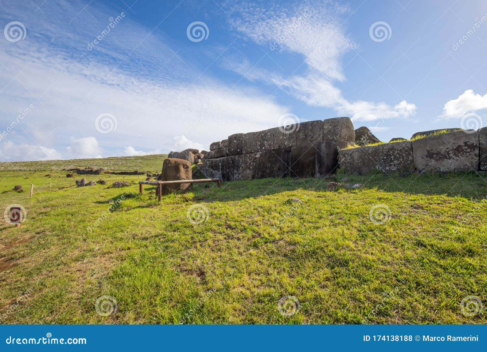 Remains of Stone Structures of Ahu Vinapu, Easter Island, Chile Stock ...