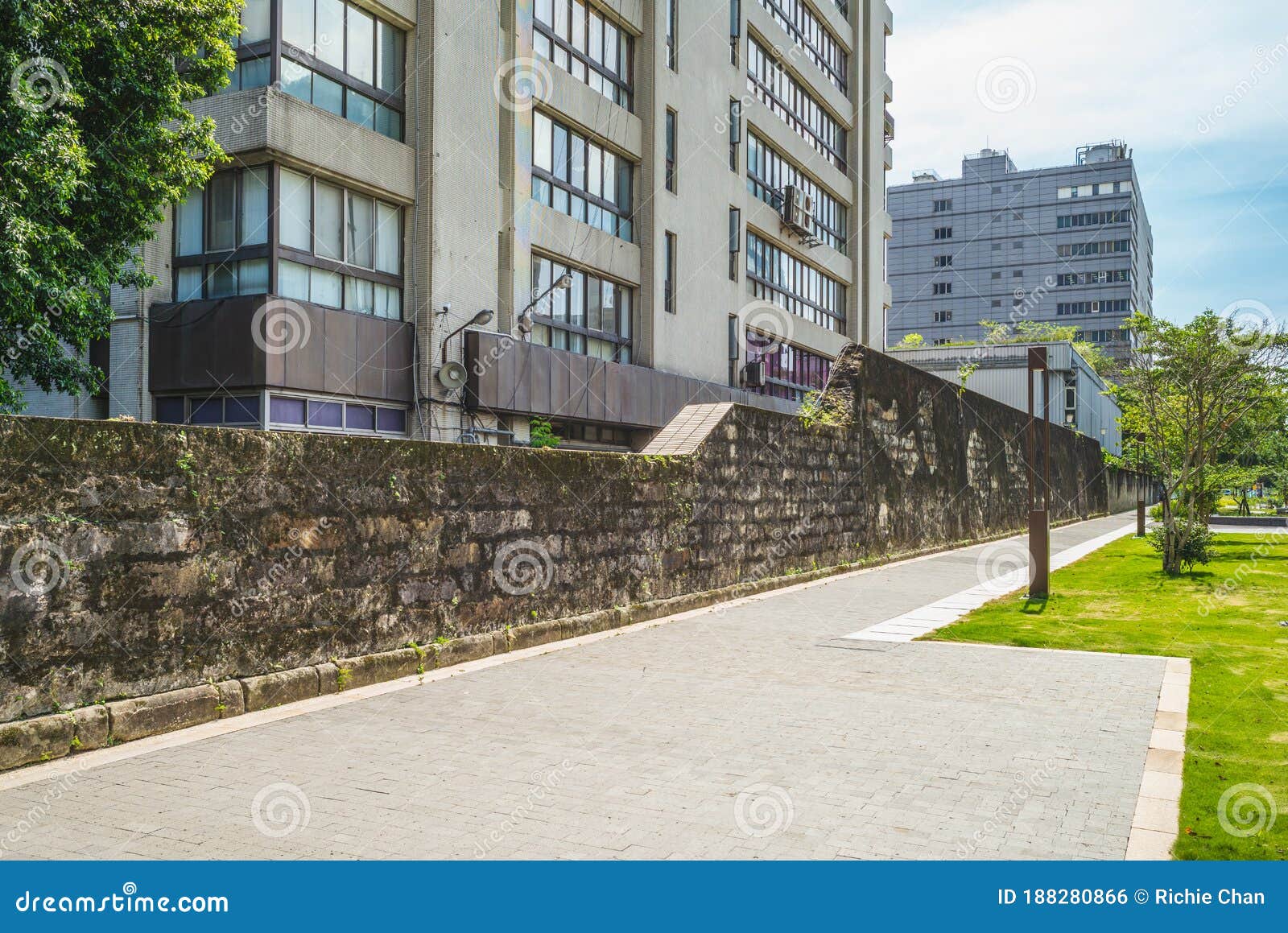 Remains of Taipei Prison Wall, Taiwan Stock Photo - Image of guard ...