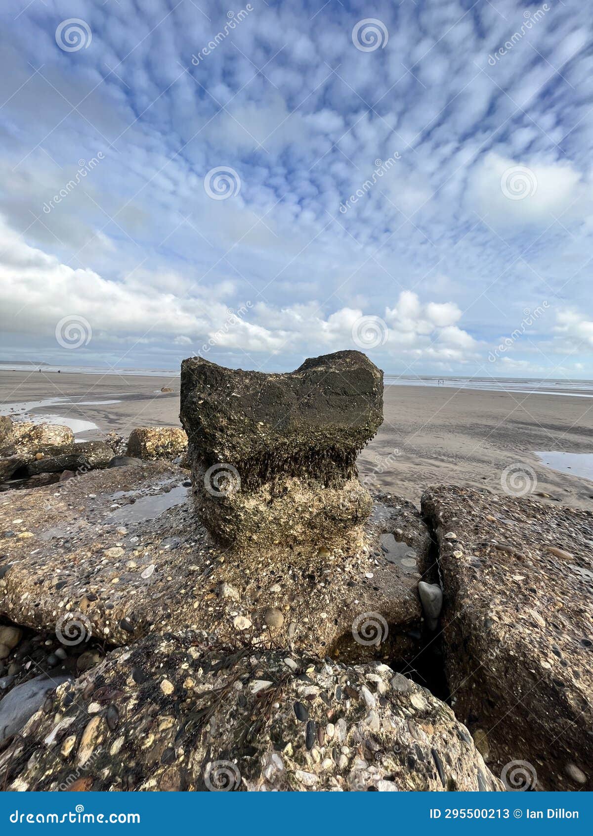 Remains of WW2 Pillbox on Filey Bay, North Yorkshire Stock Image ...