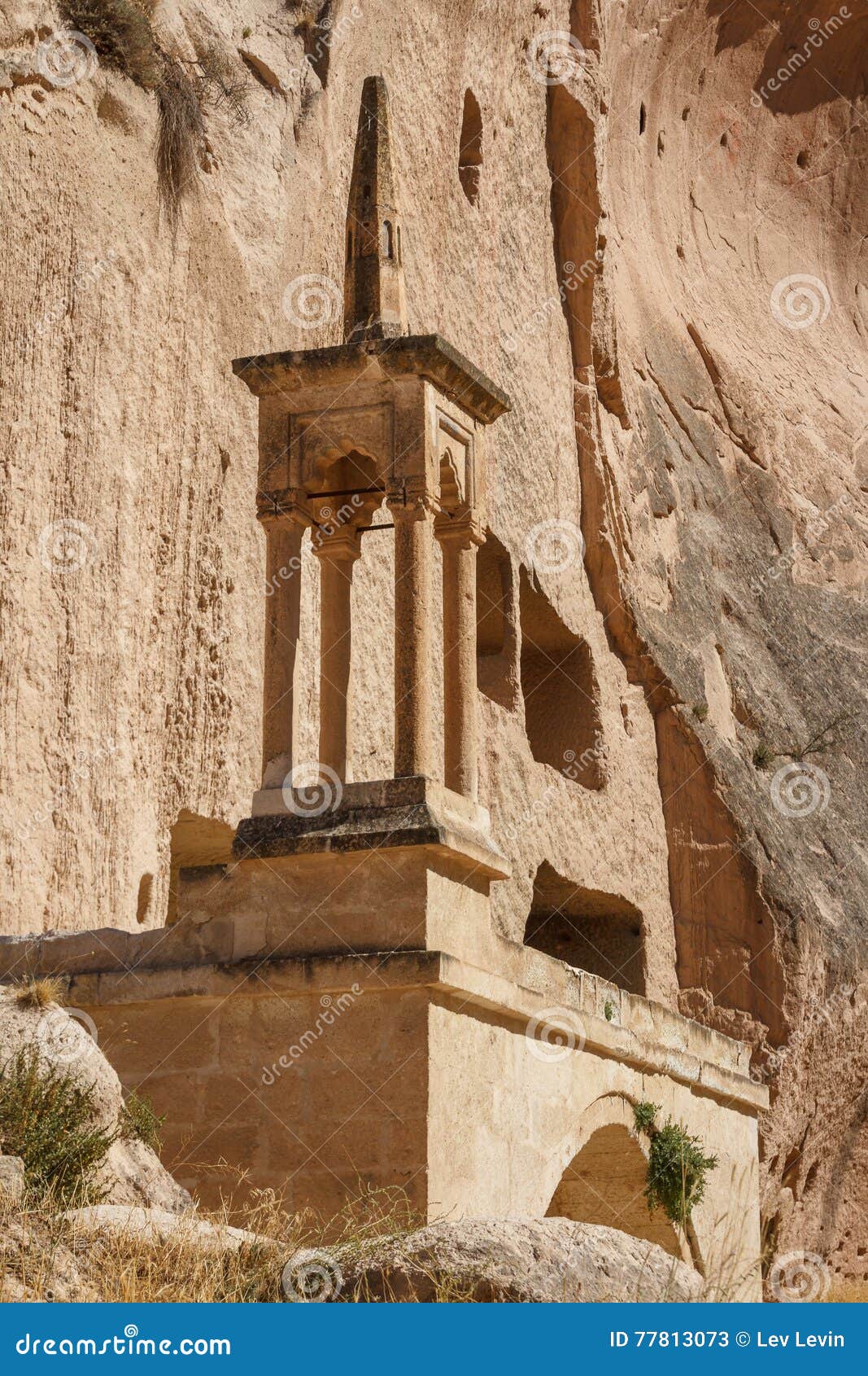 Remains of Zelve Rock-cut Monastery Complex Stock Image - Image of ...