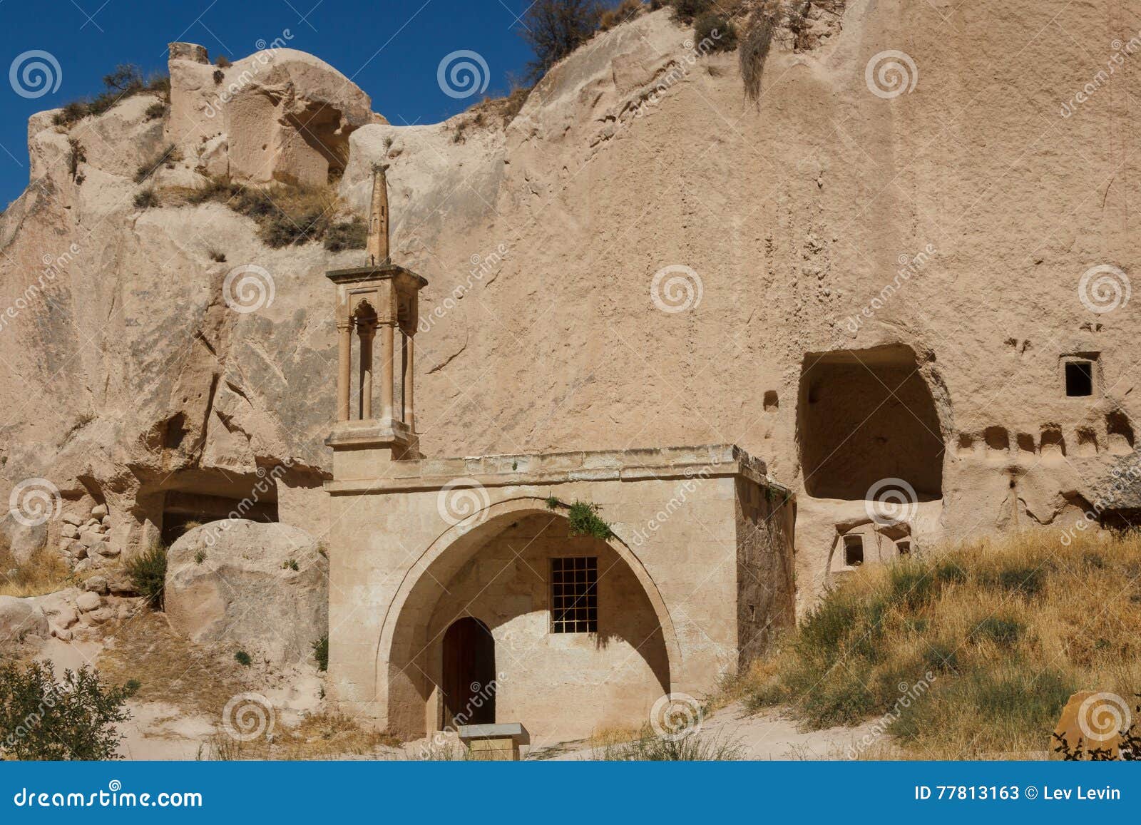 Remains of Zelve Rock-cut Monastery Complex Stock Image - Image of ...