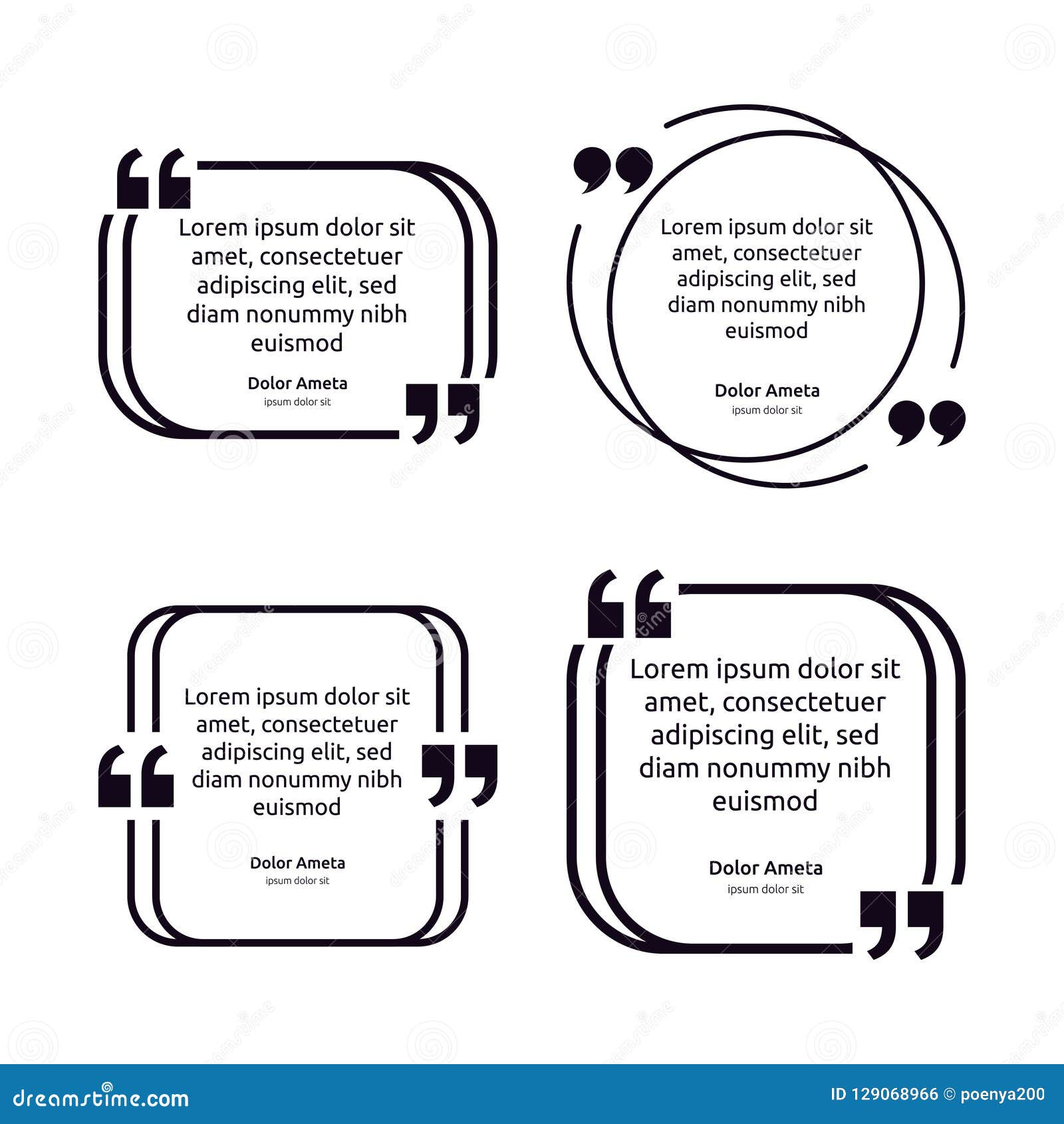 Remark Quote Text Box Poster Template Concept. Blank Empty Frame ...