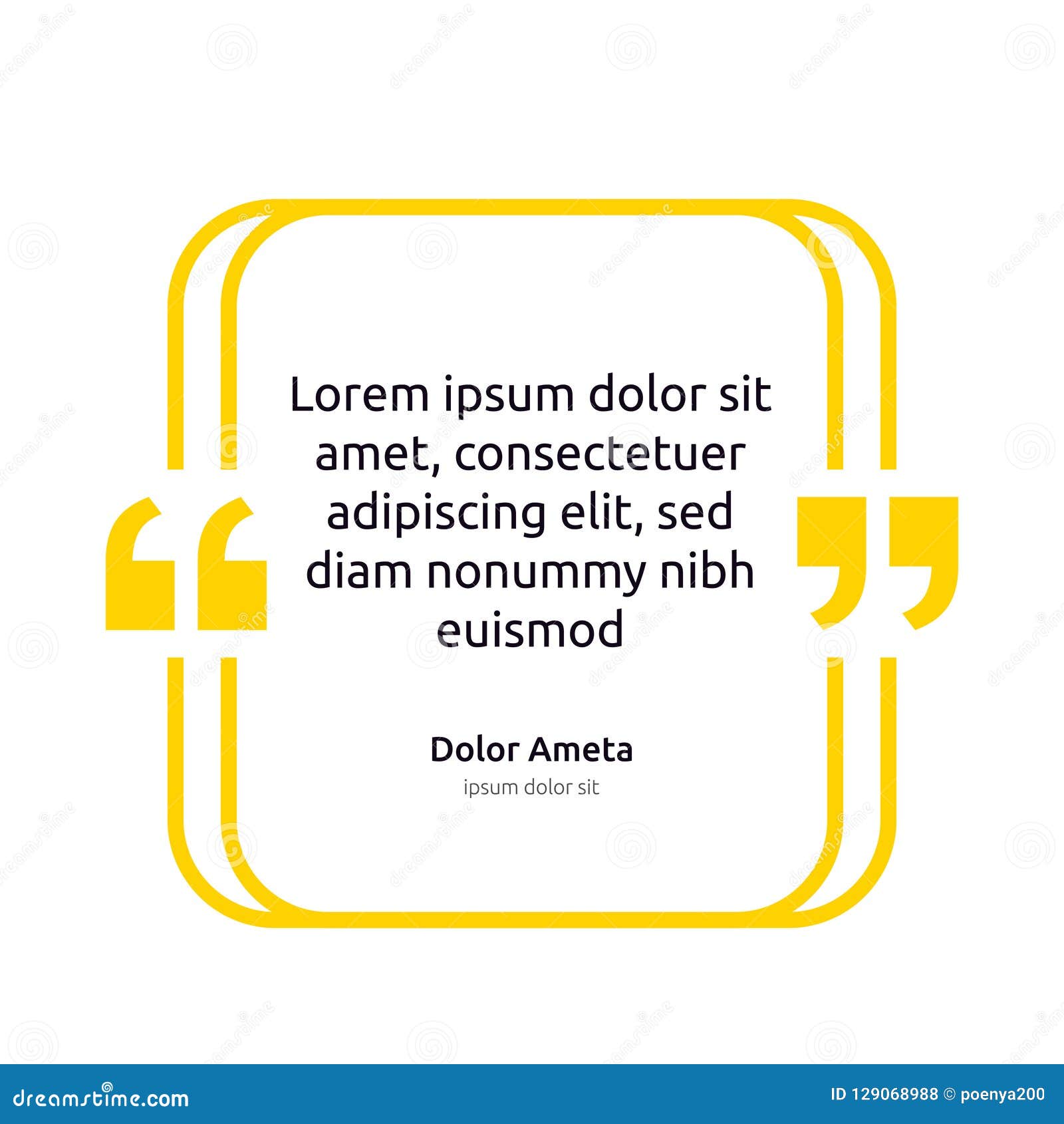 Remark Quote Text Box Poster Template Concept. Blank Empty Frame ...