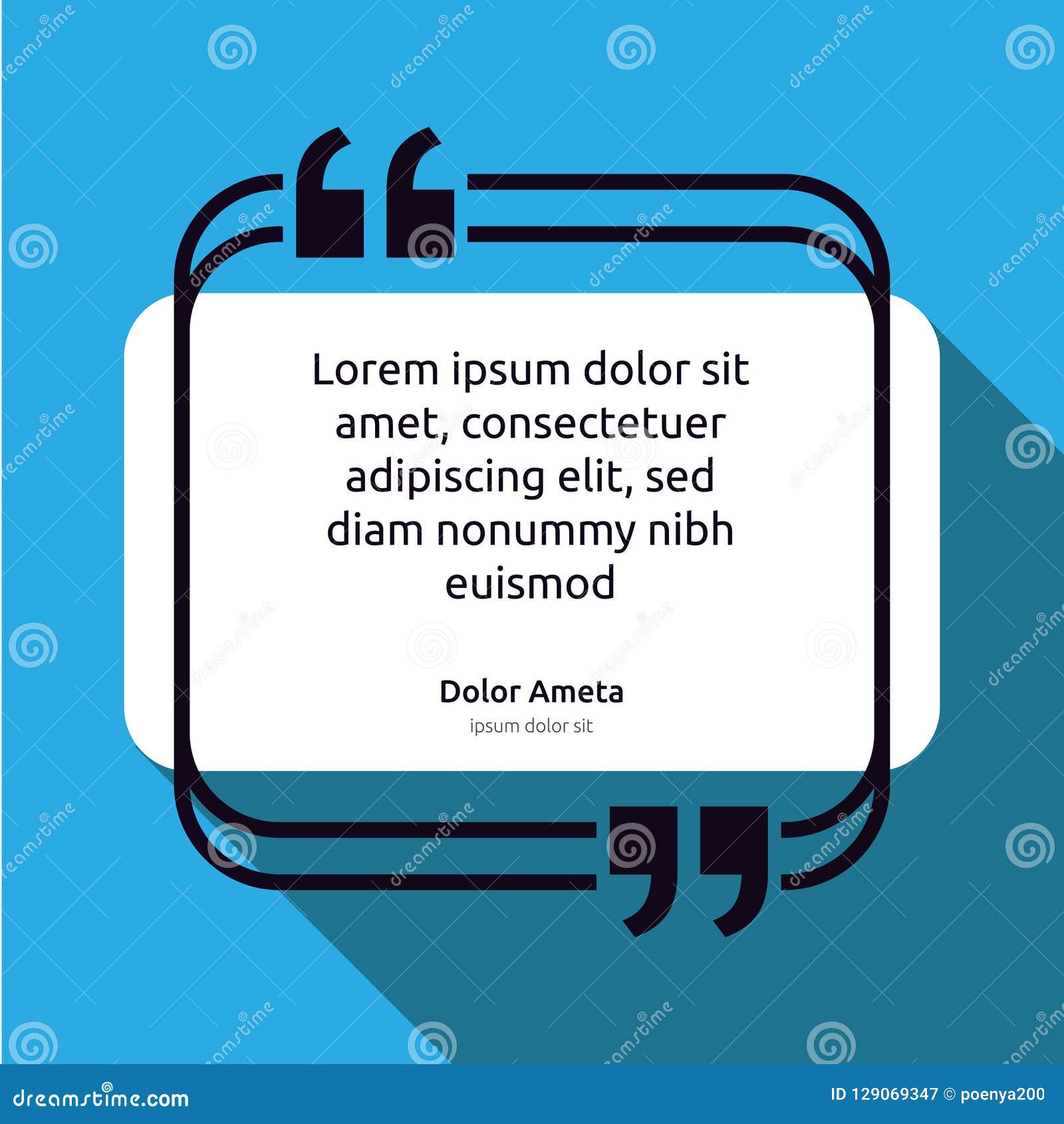 Remark Quote Text Box Poster Template Concept. Blank Empty Frame ...