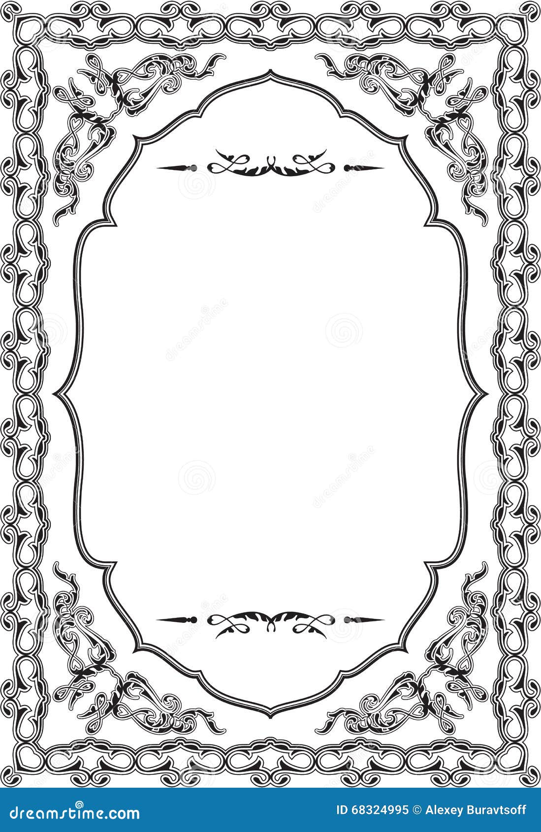 The Remarkable Baroque Art Frame Stock Vector - Illustration of classic ...