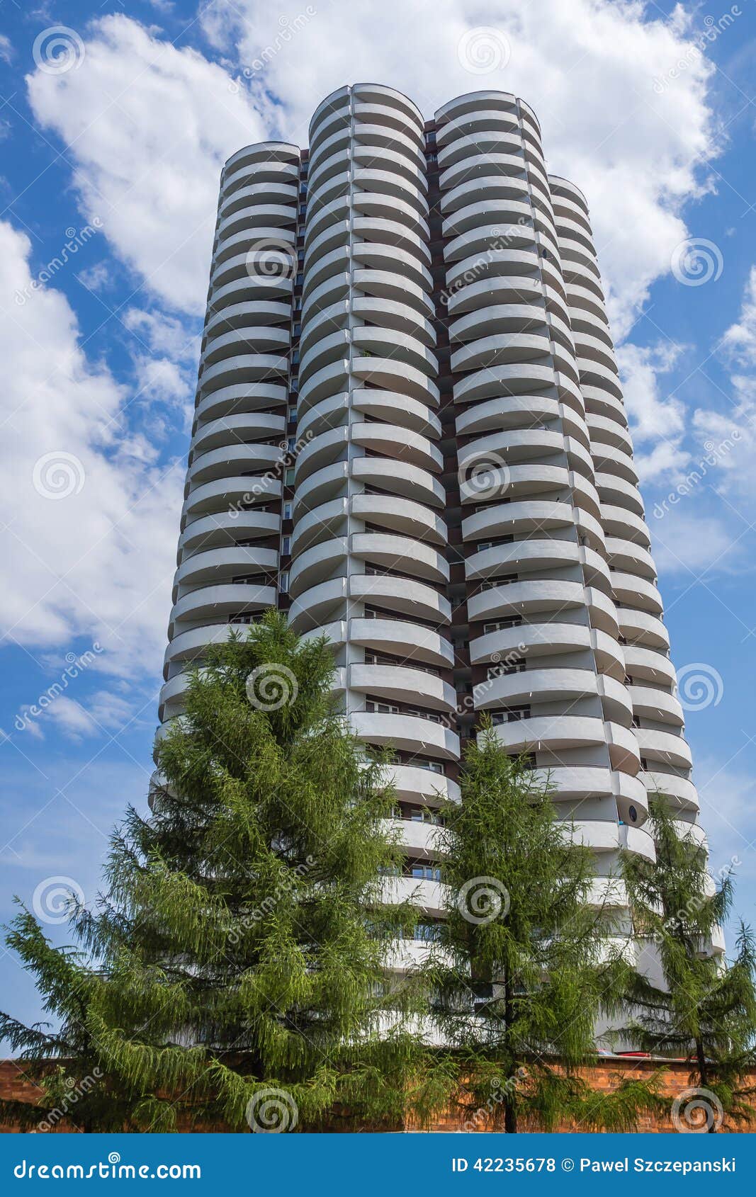 Remarkable Cylindrical Building Editorial Stock Photo - Image of blue ...