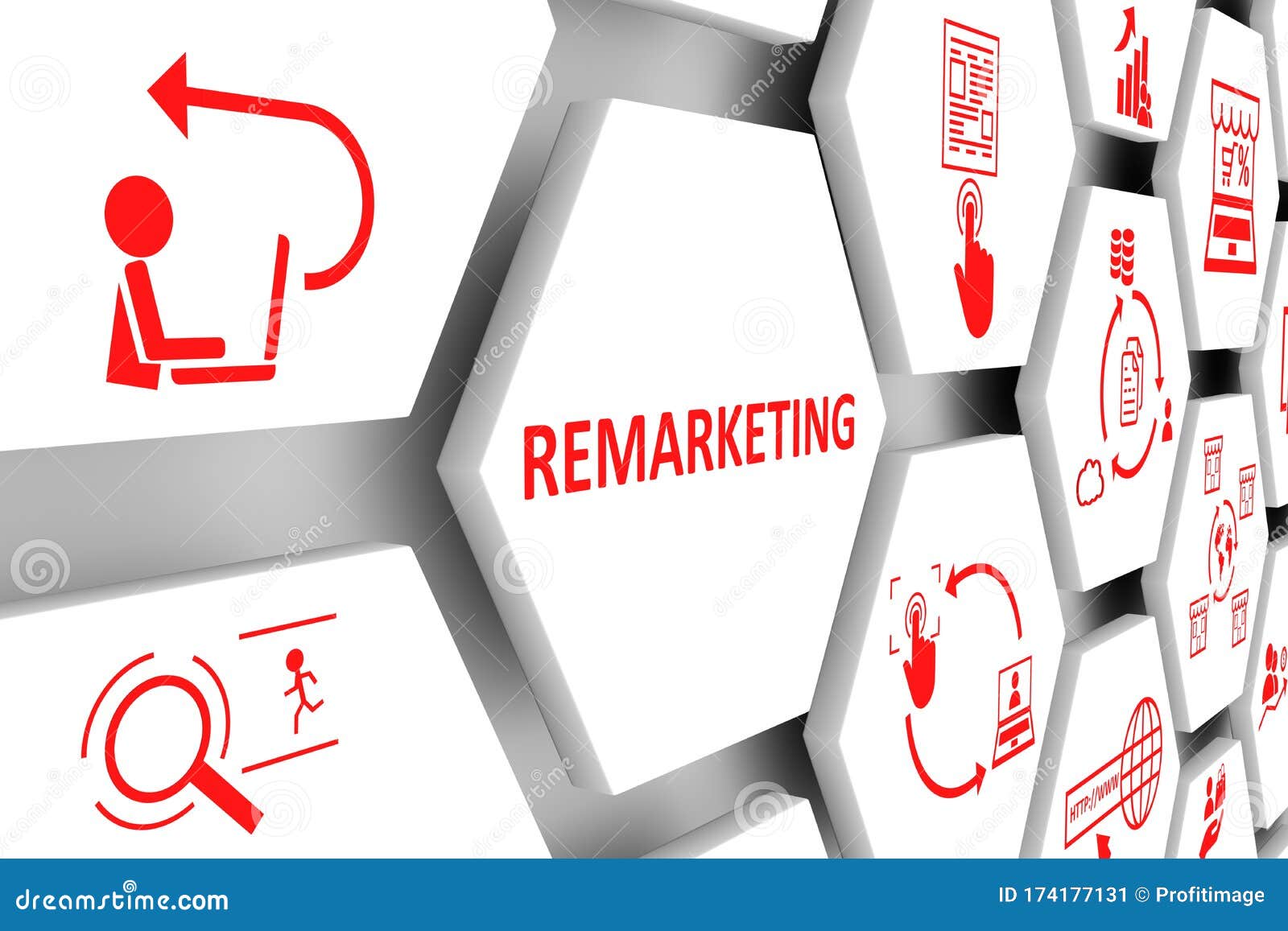 REMARKETING Concept Cell Background Royalty-Free Cartoon ...