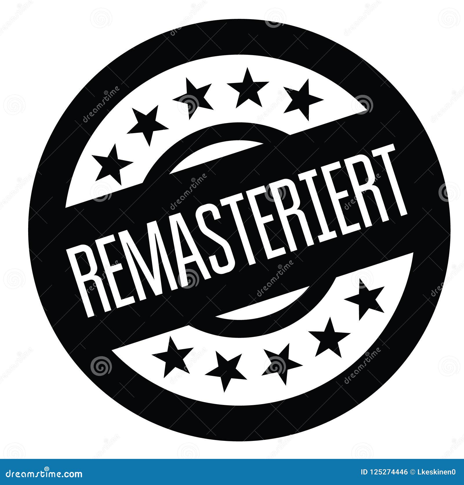 Remastered stamp in german stock vector. Illustration of master - 125274446