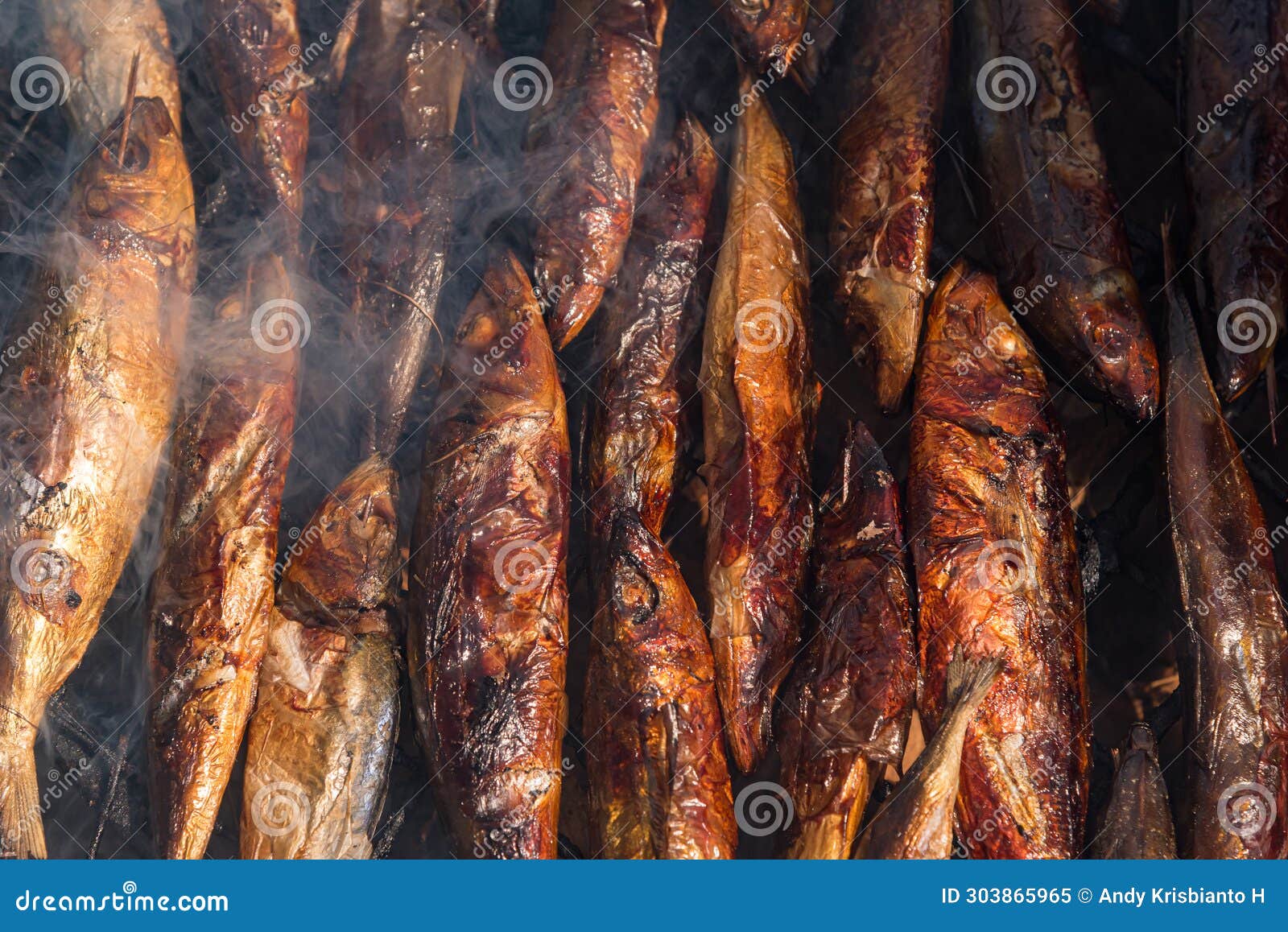 A View of the Fish Smoking Process Stock Image - Image of tasty ...
