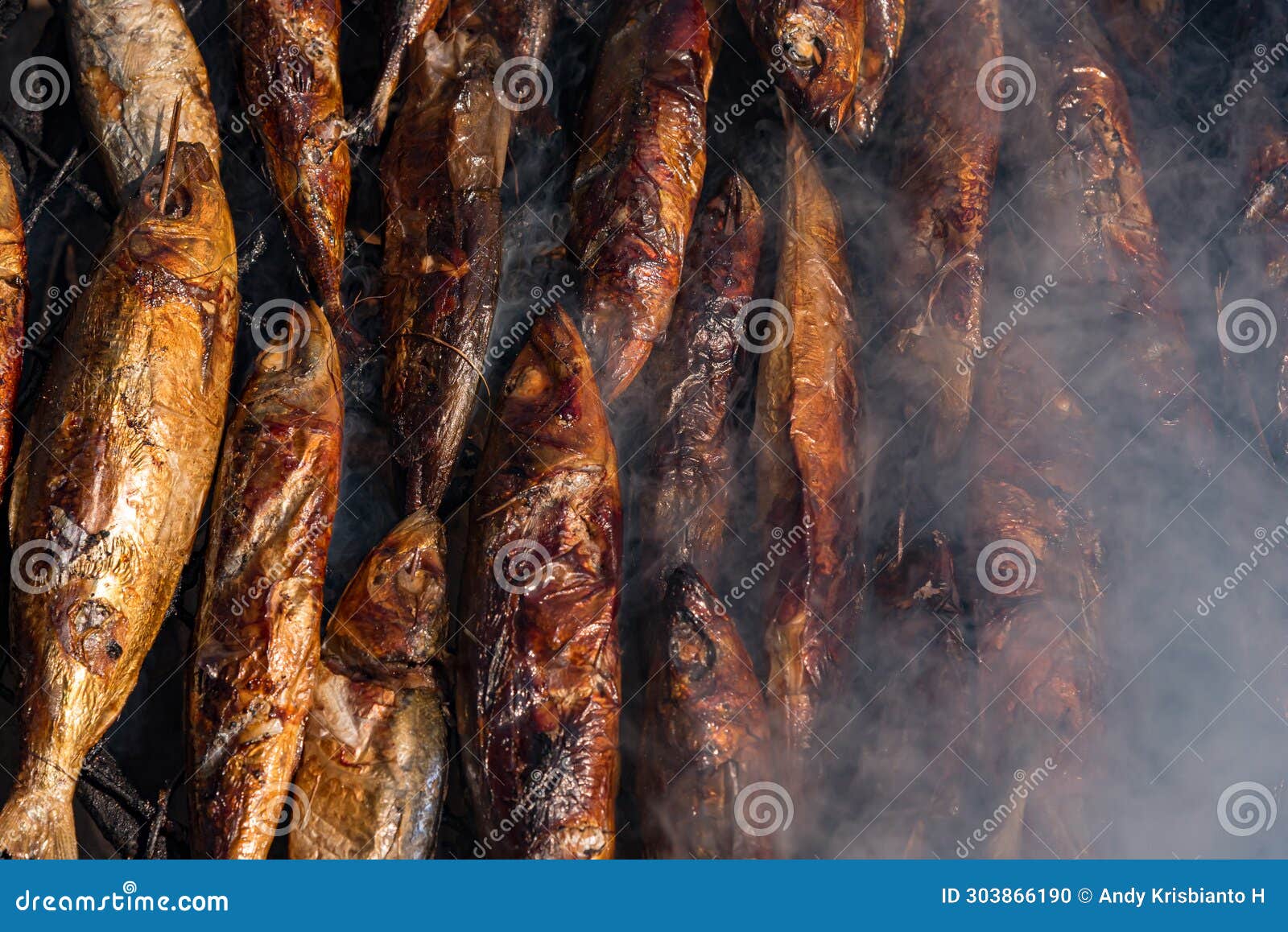 A View of the Fish Smoking Process Stock Photo - Image of delicious ...