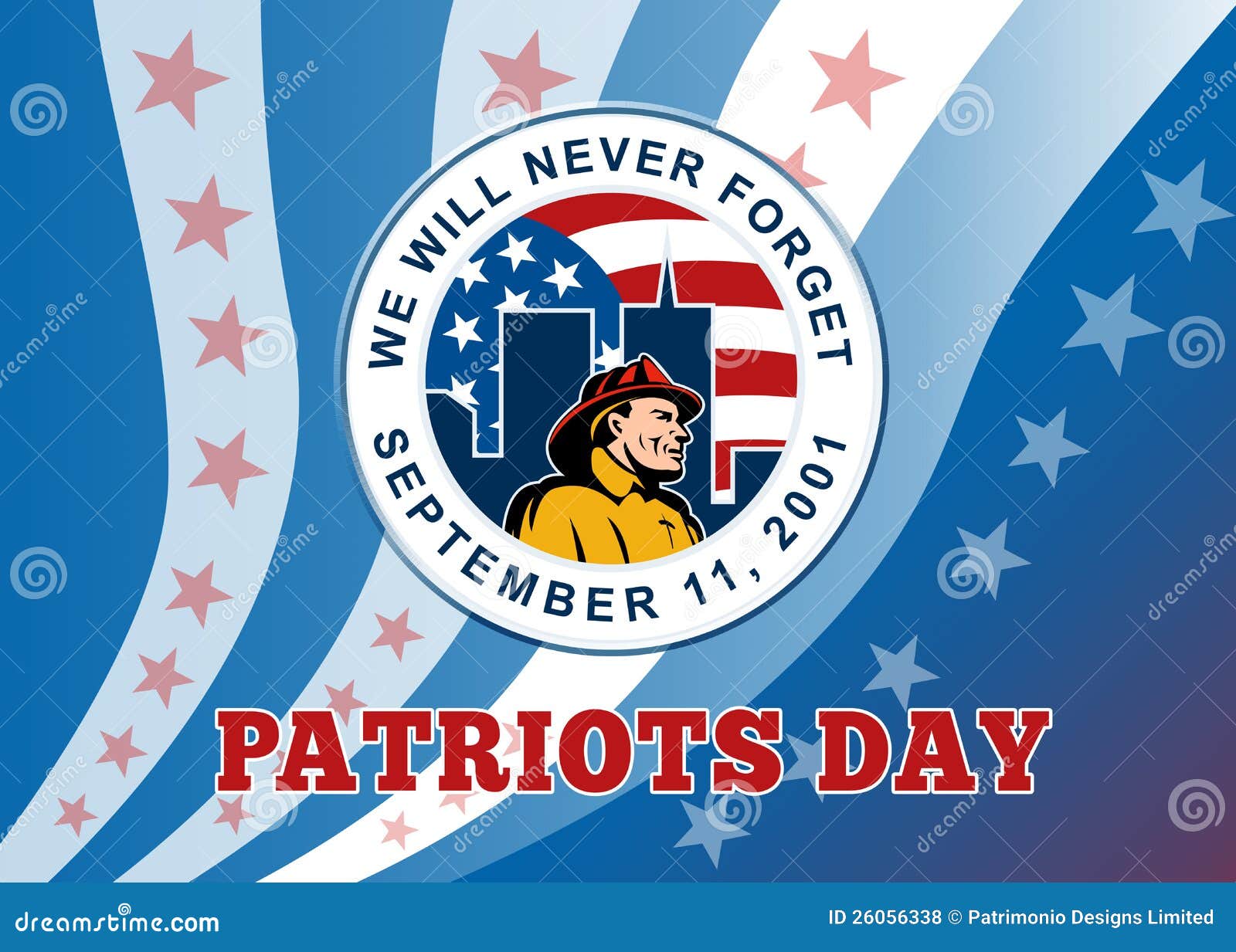 Remember 911 Poster Greeting Card Stock Illustration - Illustration of ...