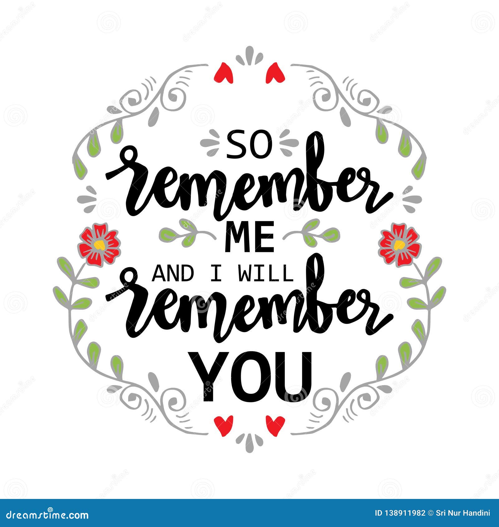 So Remember Me I Will Remember You. Islamic Quotes. Stock Photography ...