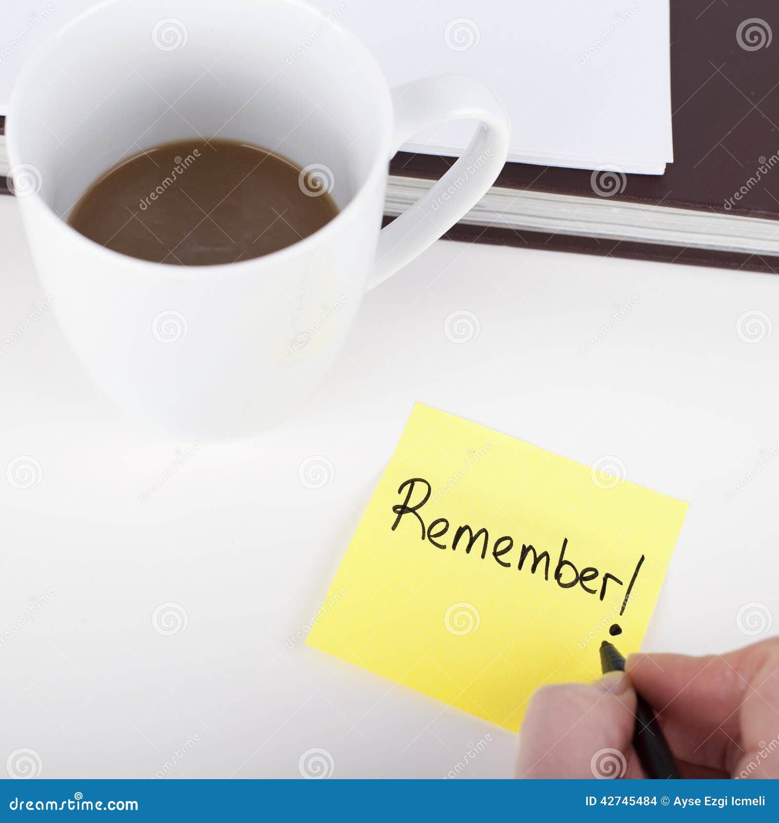 REMEMBER NOTE stock photo. Image of book, communicate - 42745484