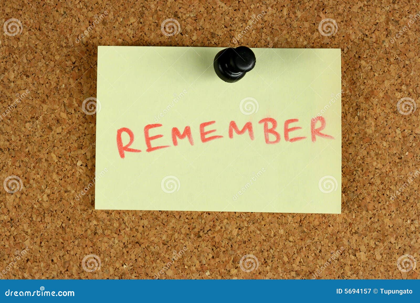 Remember post-it note stock image. Image of pinned, forgotten - 5694157