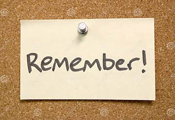 Remember Postit Note stock photo. Image of bulletin, boards - 11290