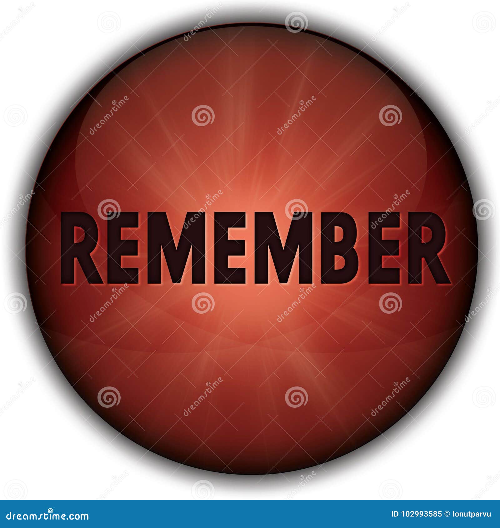 REMEMBER red button badge. stock illustration. Illustration of button ...