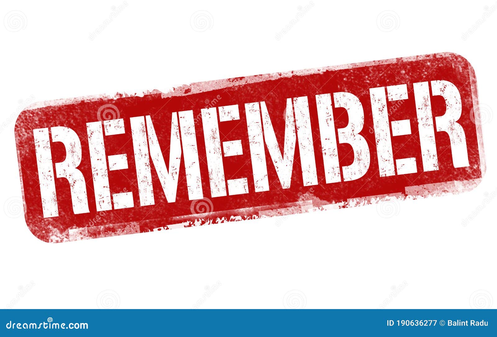 Remember Sign Or Stamp Cartoon Vector | CartoonDealer.com #190636277