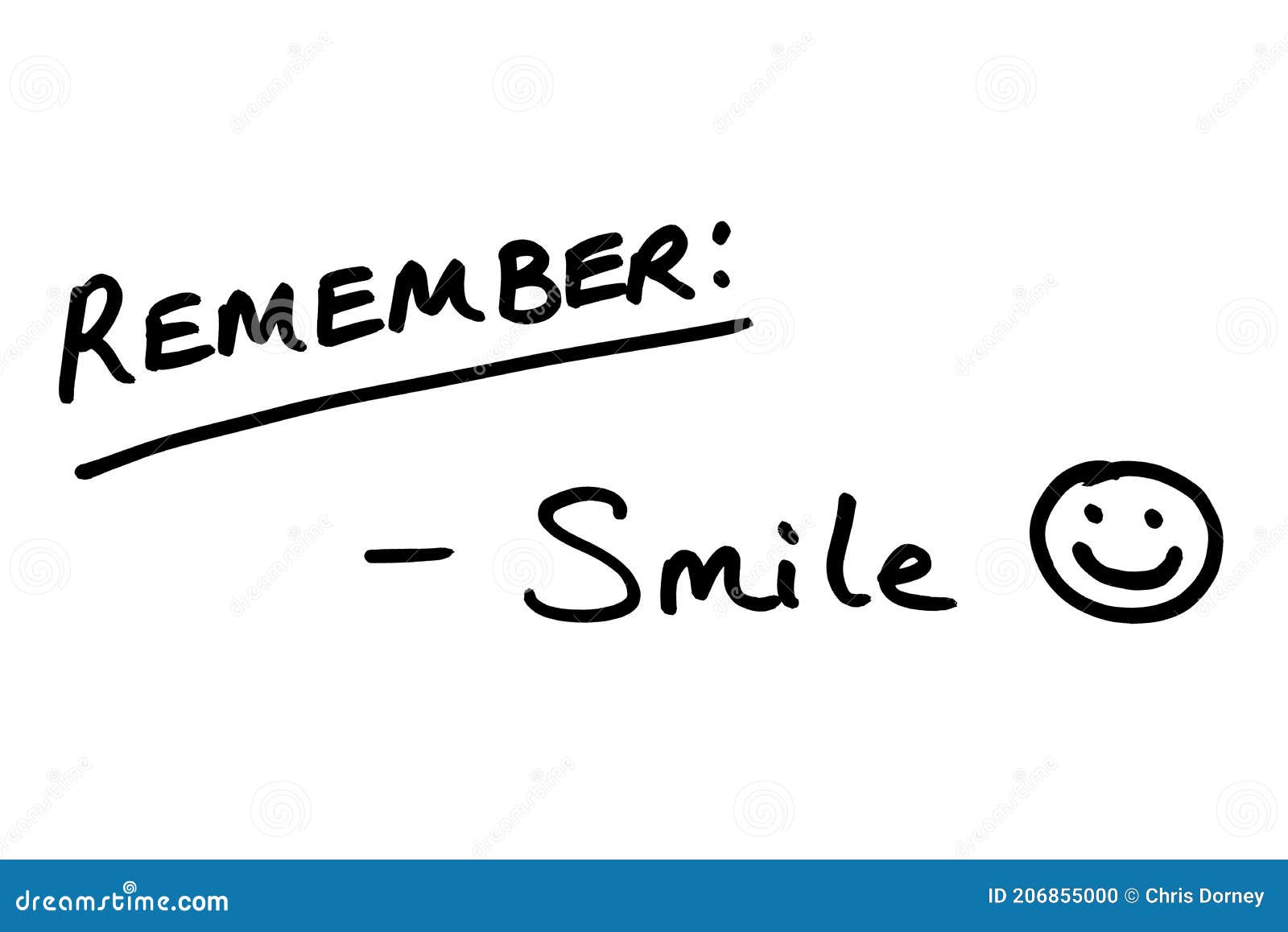REMEMBER - Smile Stock Photography | CartoonDealer.com #206855000