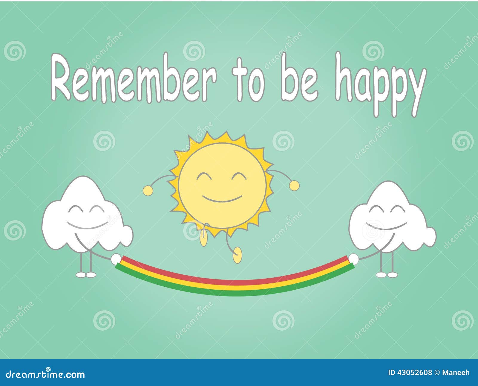 Remember to be happy stock illustration. Illustration of daylight ...