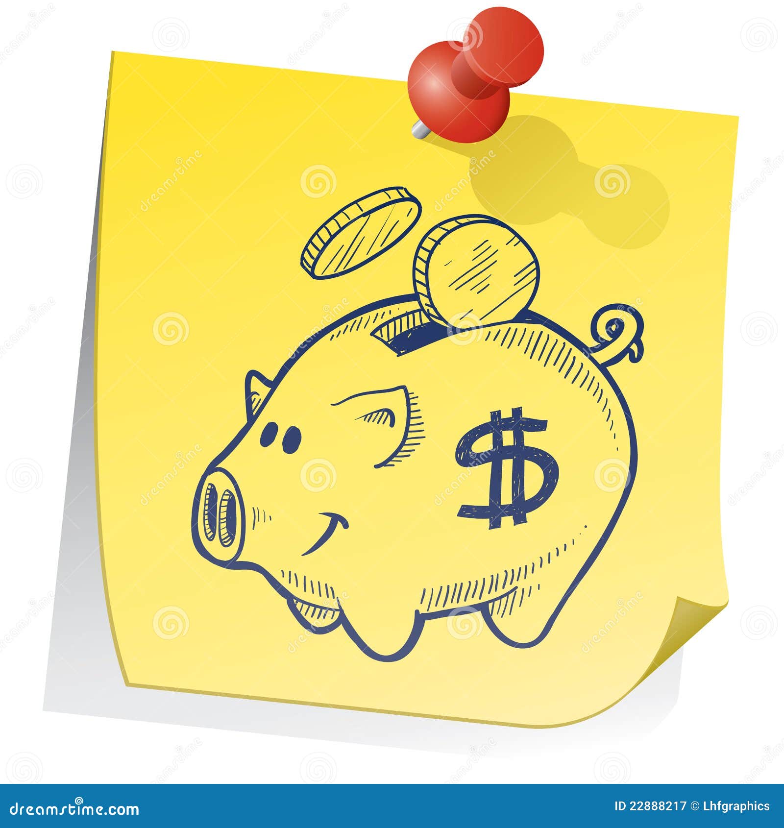 Remember To Save Sticky Note Stock Illustration - Illustration of ...