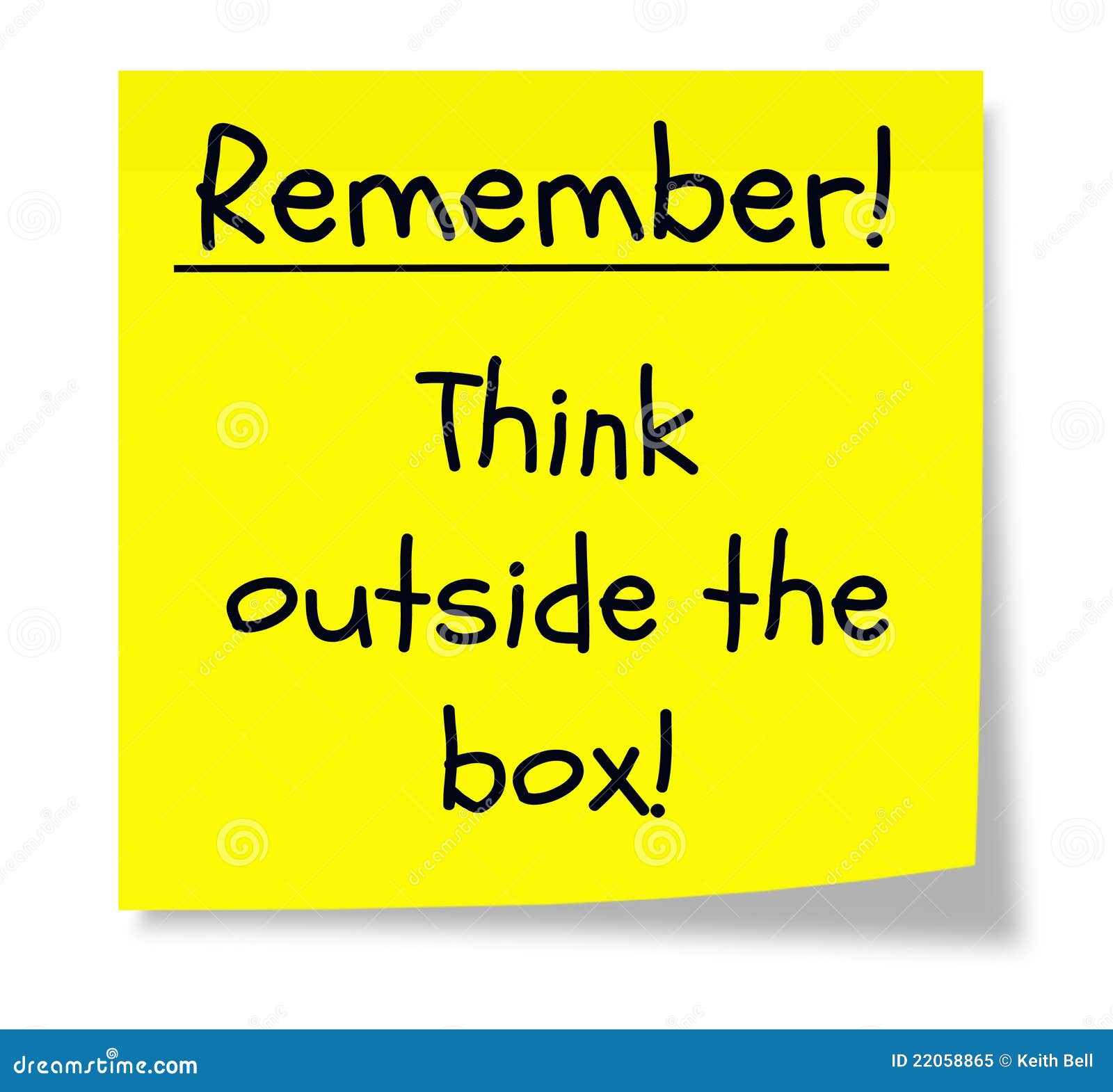 Remember To Think Outside the Box Stock Illustration - Illustration of ...