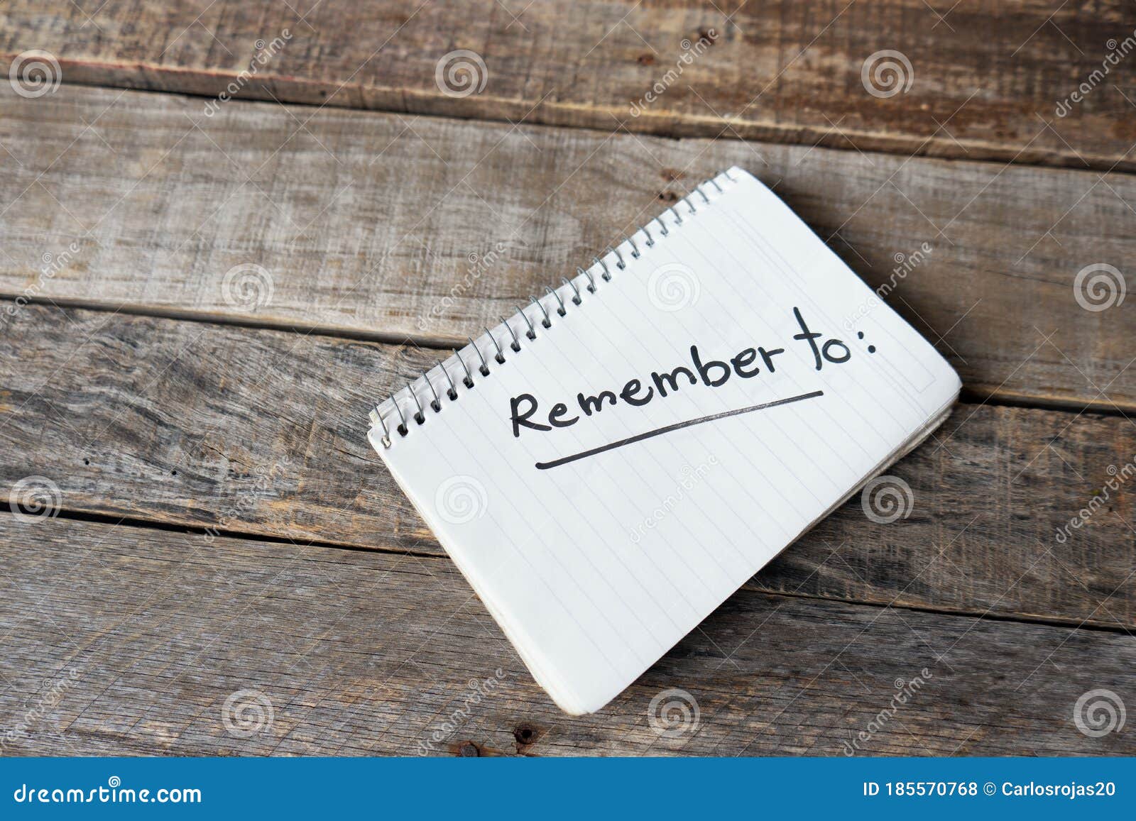 Remember To Words Written with Black Marker on Notebook Stock Photo ...