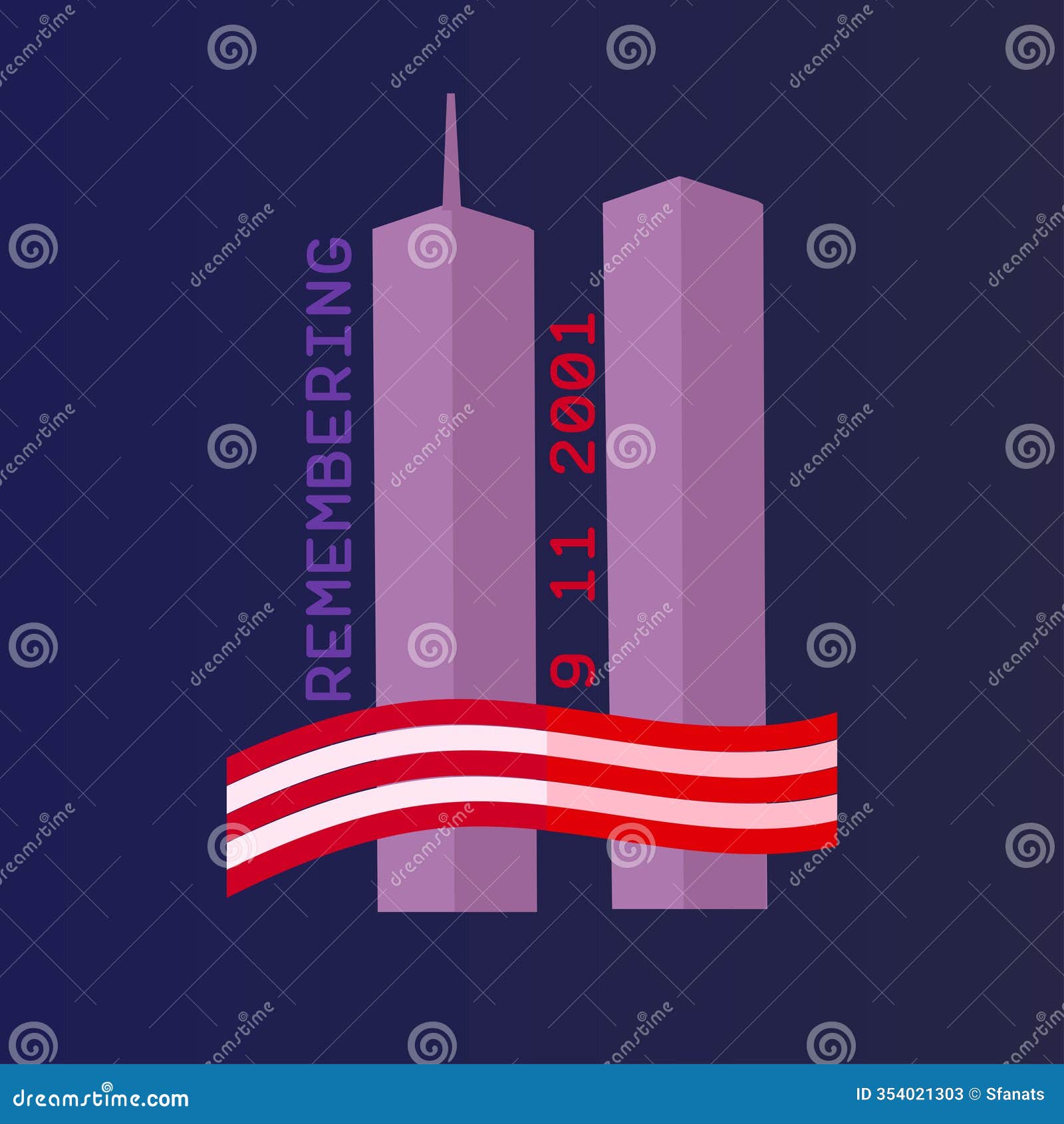 Remembering 9 11 Icon Clipart Logotype Isolated Vector Illustration ...