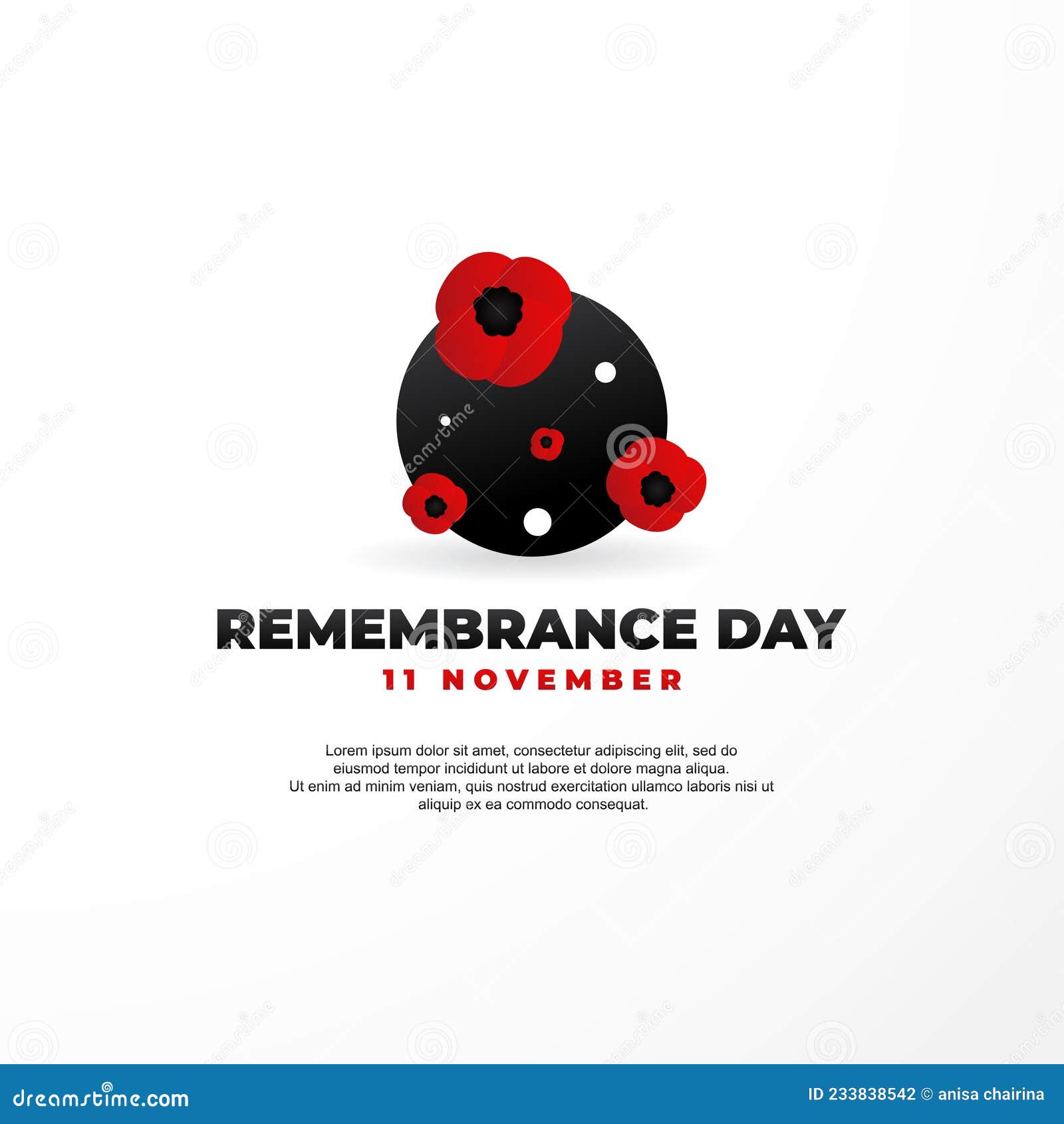 Remembrance Day Design Background for Greeting Moment Stock Vector ...
