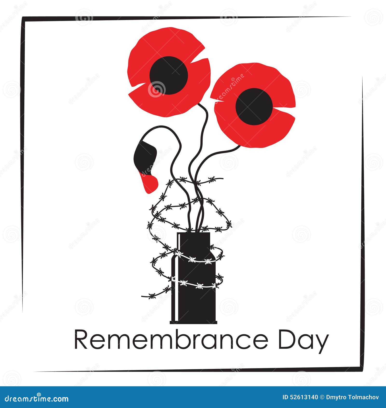 Remembrance day symbol stock vector. Illustration of commemorate - 52613140