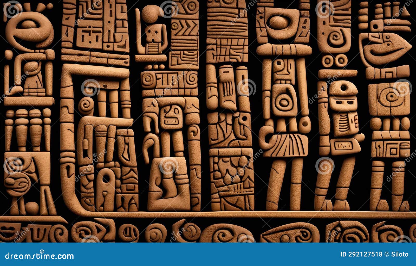 Remembrances of a Mythical Land Stock Illustration - Illustration of ...