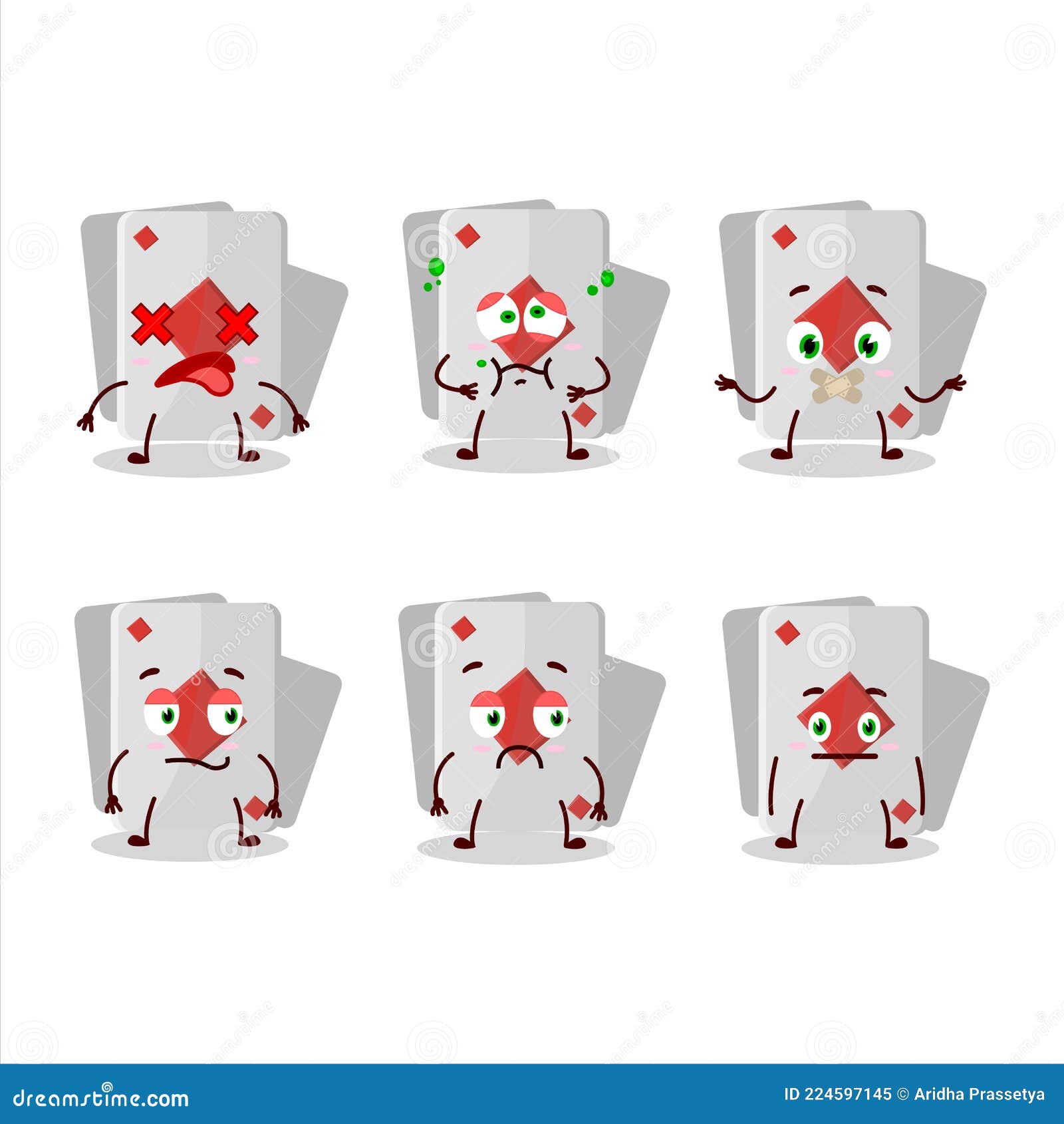 Remi Card Love Cartoon Character With Sad Expression Vector ...