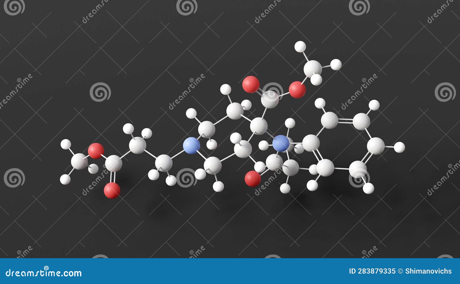 Remifentanil Molecule, Molecular Structure, Opiate Agonists, Ball and ...
