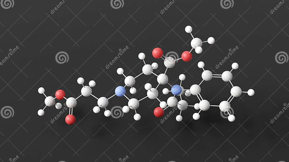 Remifentanil Molecule, Molecular Structure, Opiate Agonists, Ball and ...