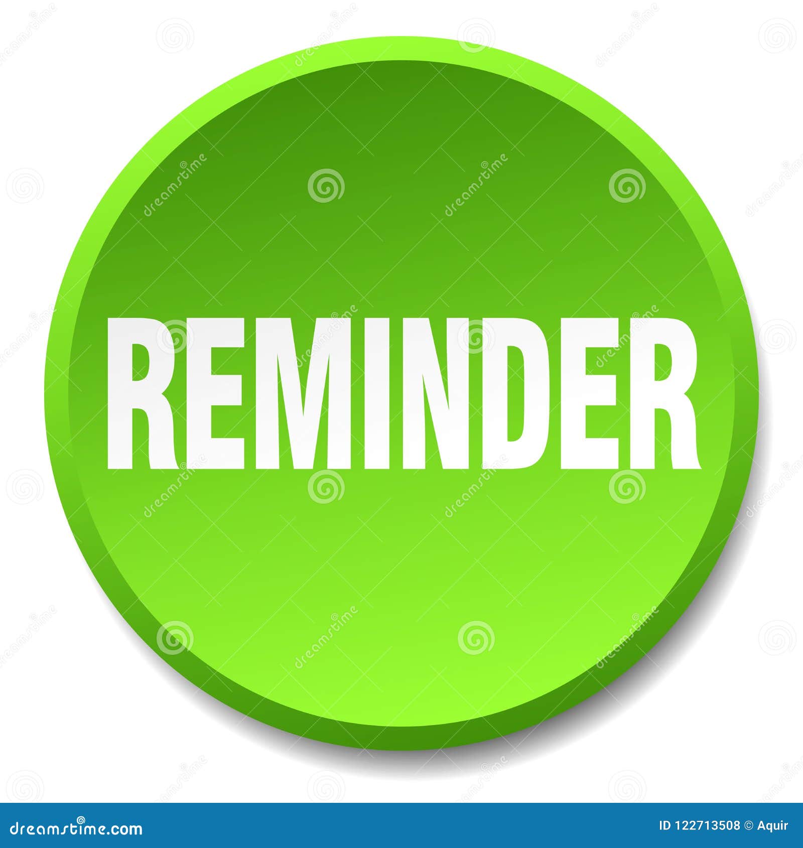 Reminder button stock vector. Illustration of note, vector - 122713508