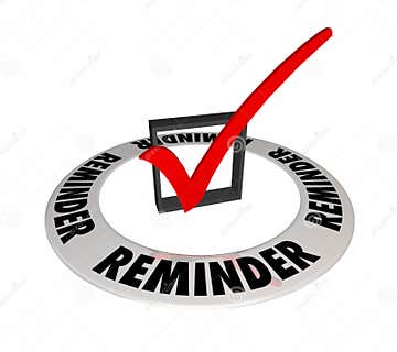 Reminder Check Box Mark Remember Important Task Appointment 3d I Stock ...