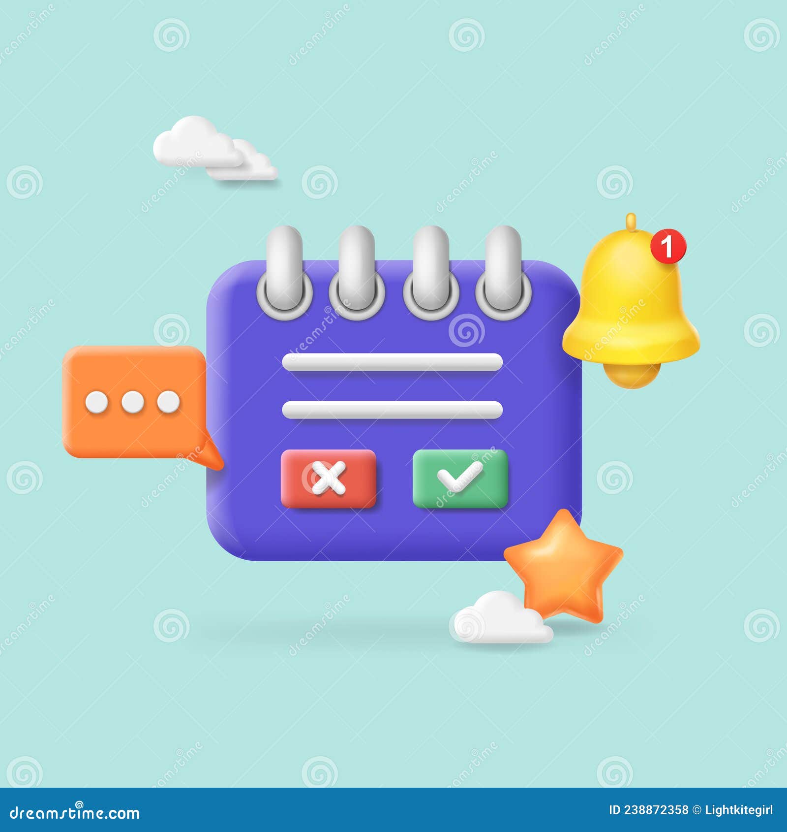 Reminder Concept. Notification Message Icon. Alarm Banner Design Stock ...