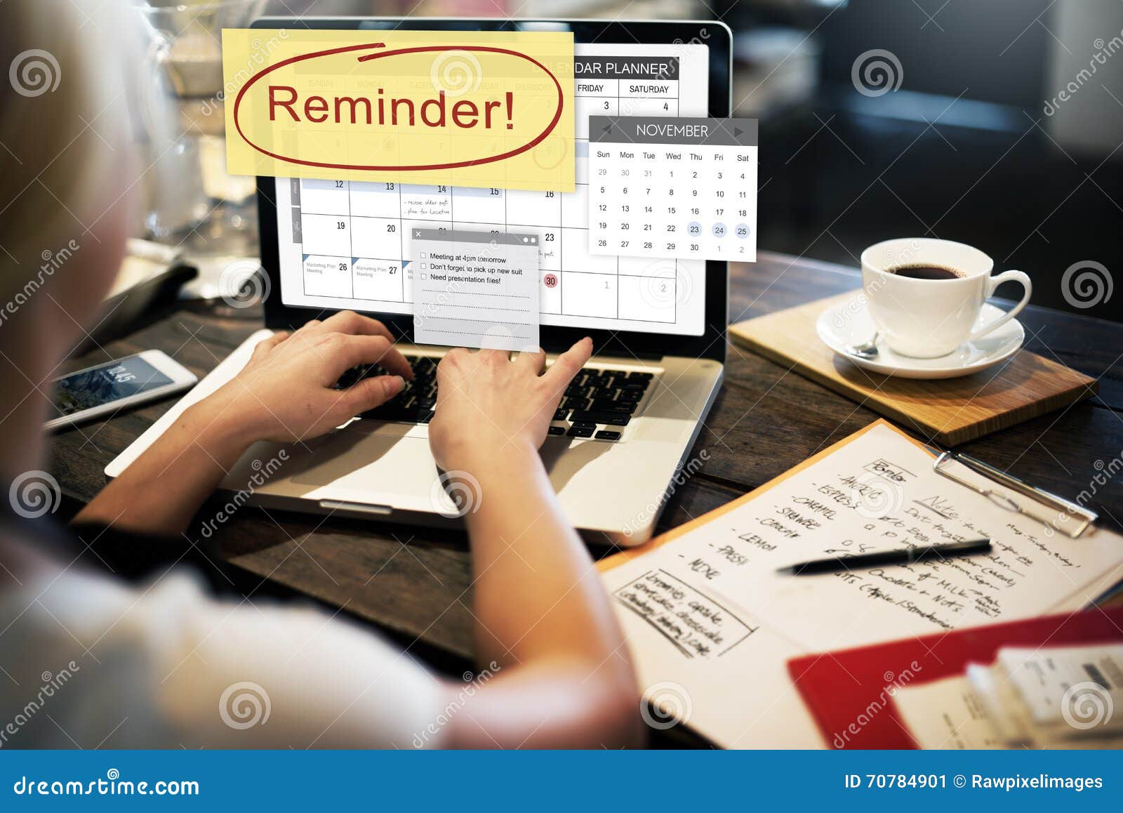 Reminder Important Memo Memory Notice Text Concept Stock Image - Image ...