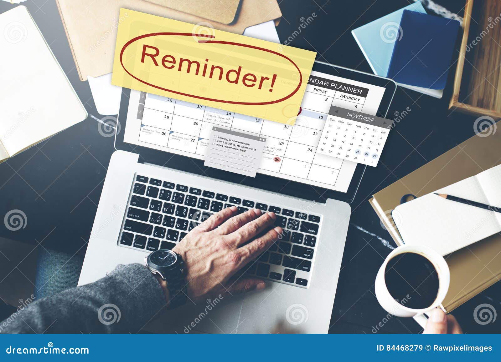 Reminder Important Memo Memory Notice Text Concept Stock Image - Image ...