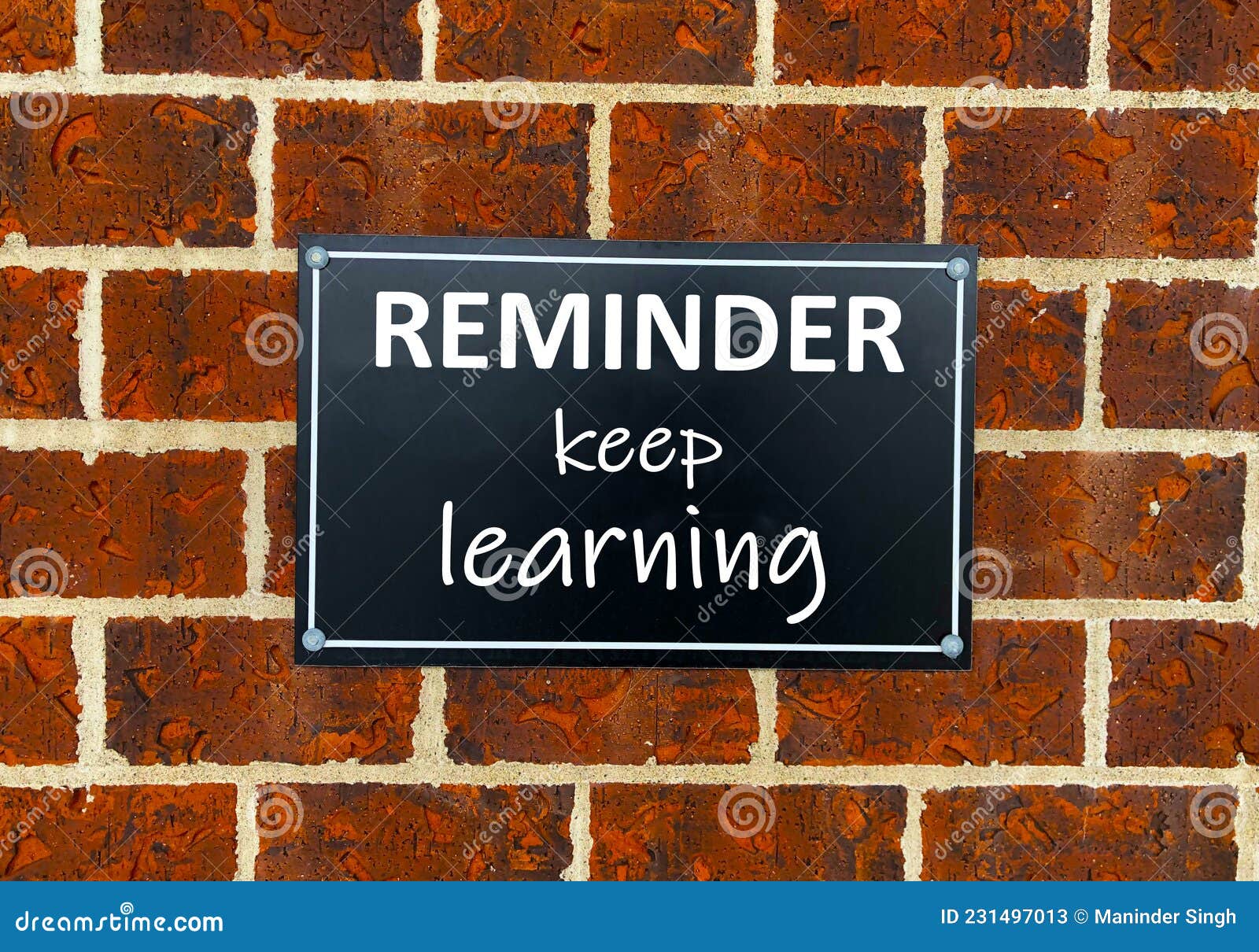 Reminder keep learning. stock image. Image of february - 231497013
