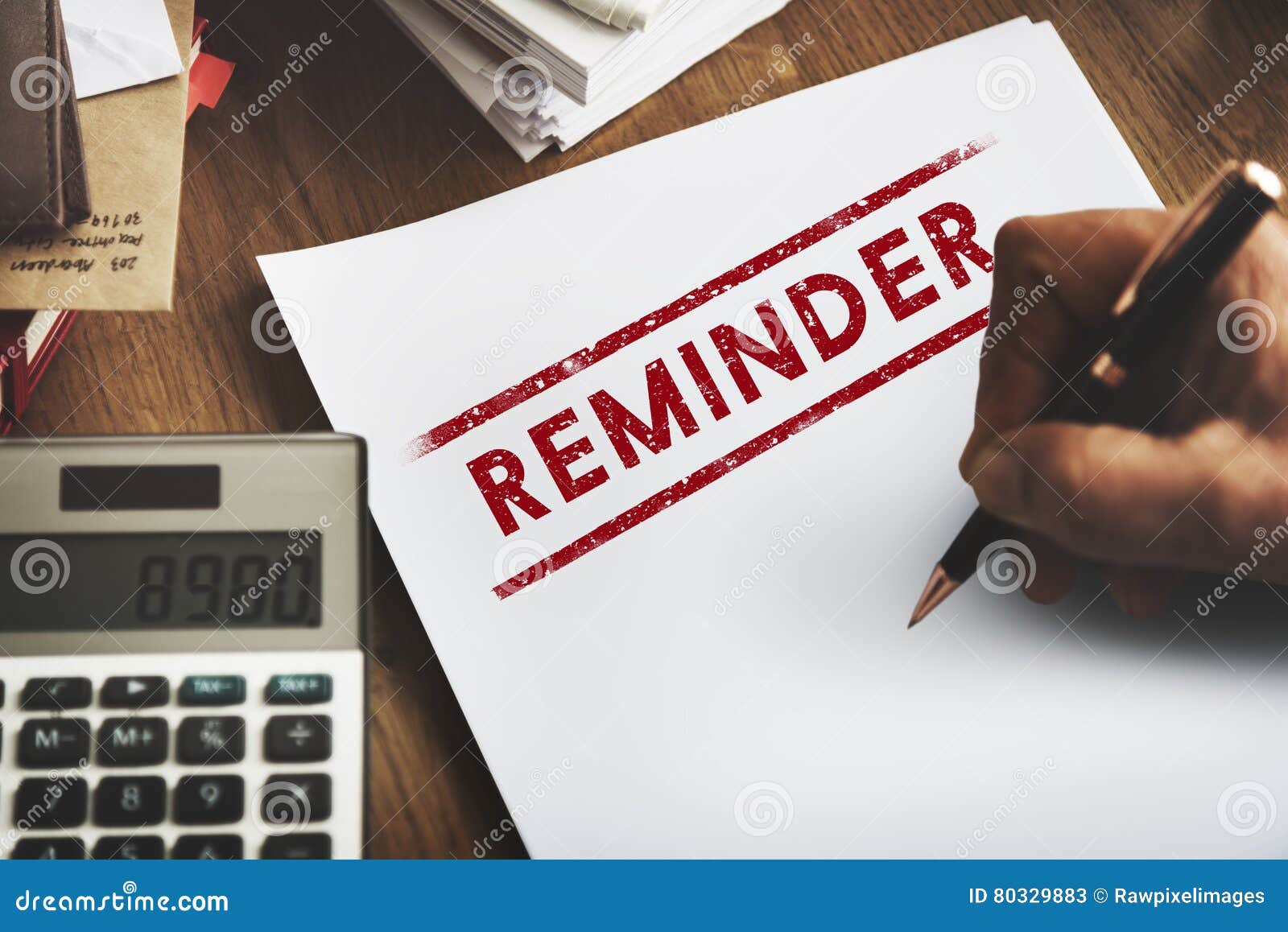 Reminder Memo Agenda Schedule Arrangement Concept Stock Image - Image ...