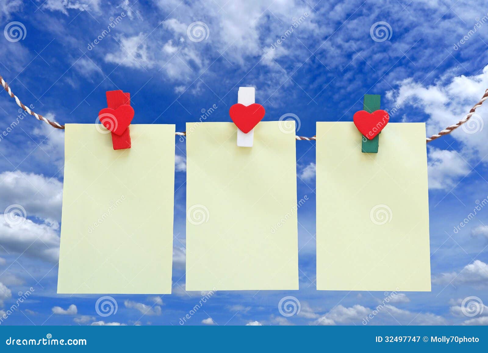 Reminder Note with Blue Sky Background Stock Image - Image of blank ...