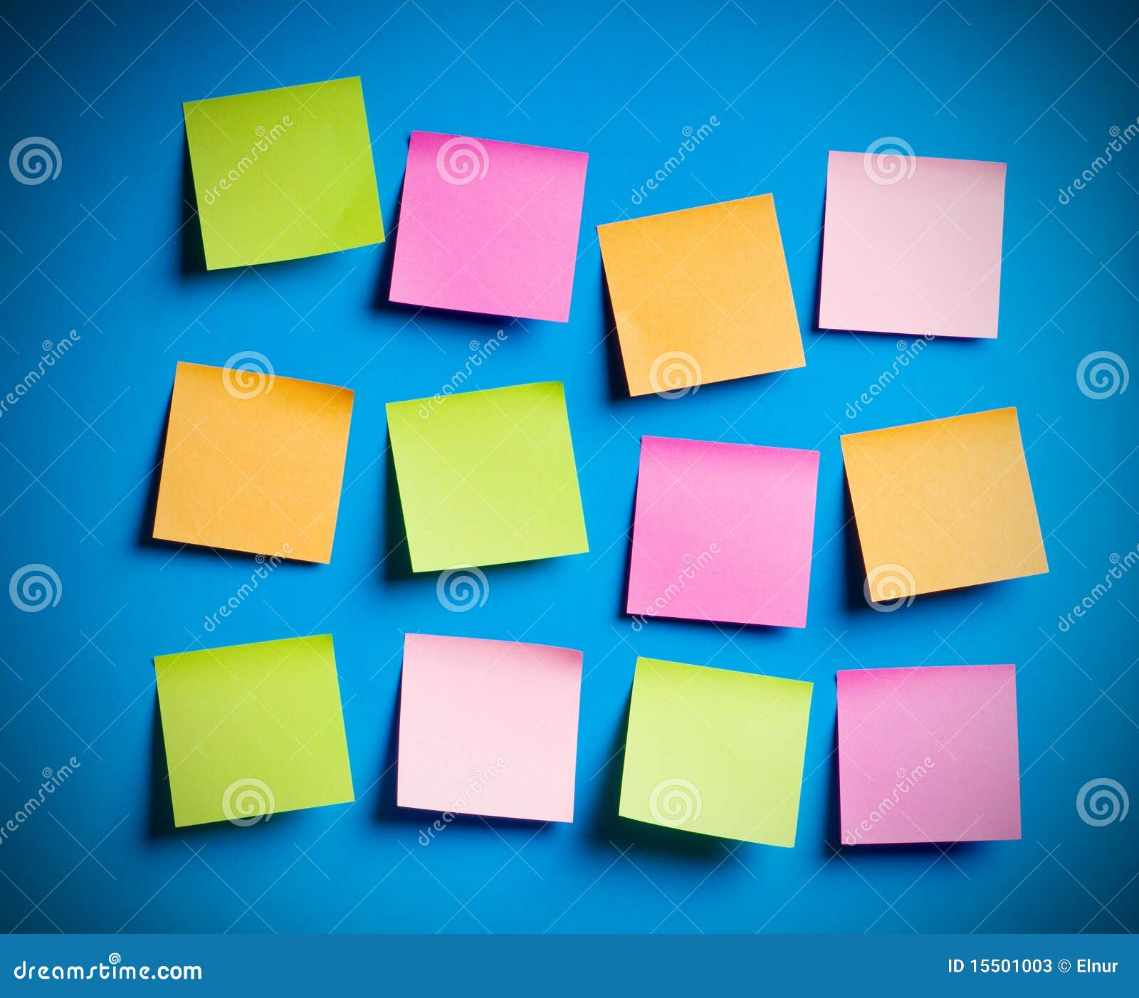 Pov Of Reminder Notes On Organized Desktop Royalty-Free Stock Photo ...