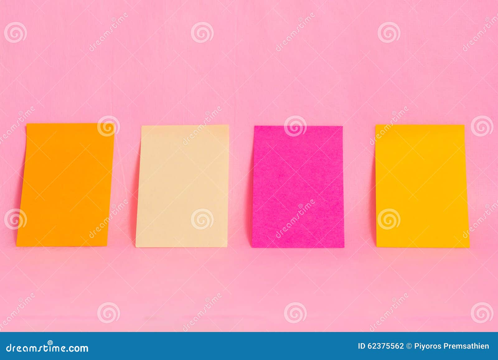 Reminder Notes on the Bright Colorful Paper Stock Photo - Image of ...