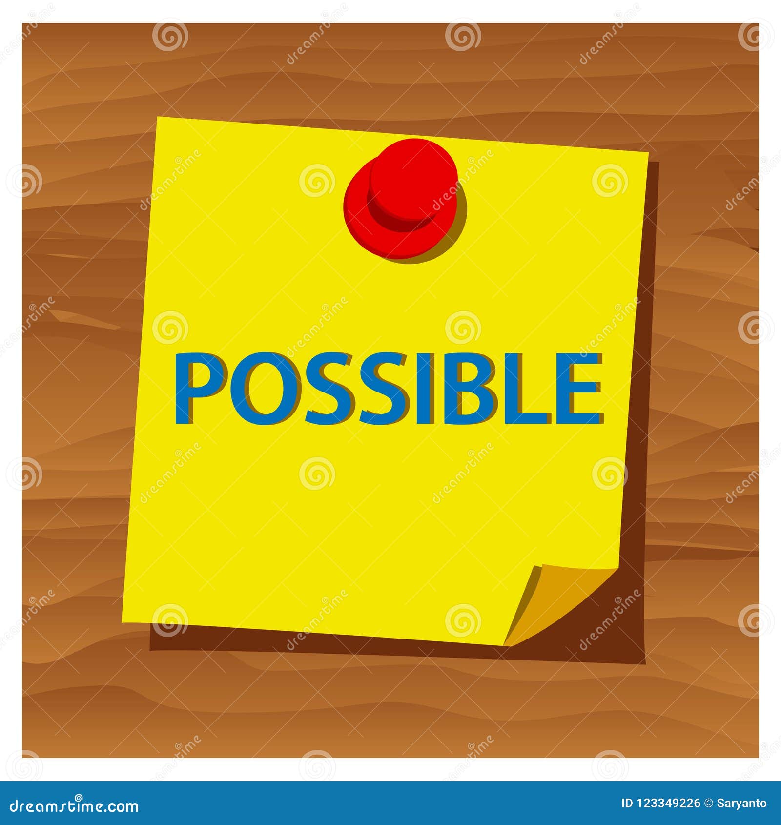 Reminder Paper Word Possible Vector. Vector Illustration Stock Vector ...
