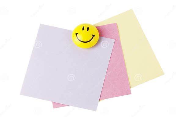 Reminder Papers with Smiley Stock Image - Image of facial, adhesive ...