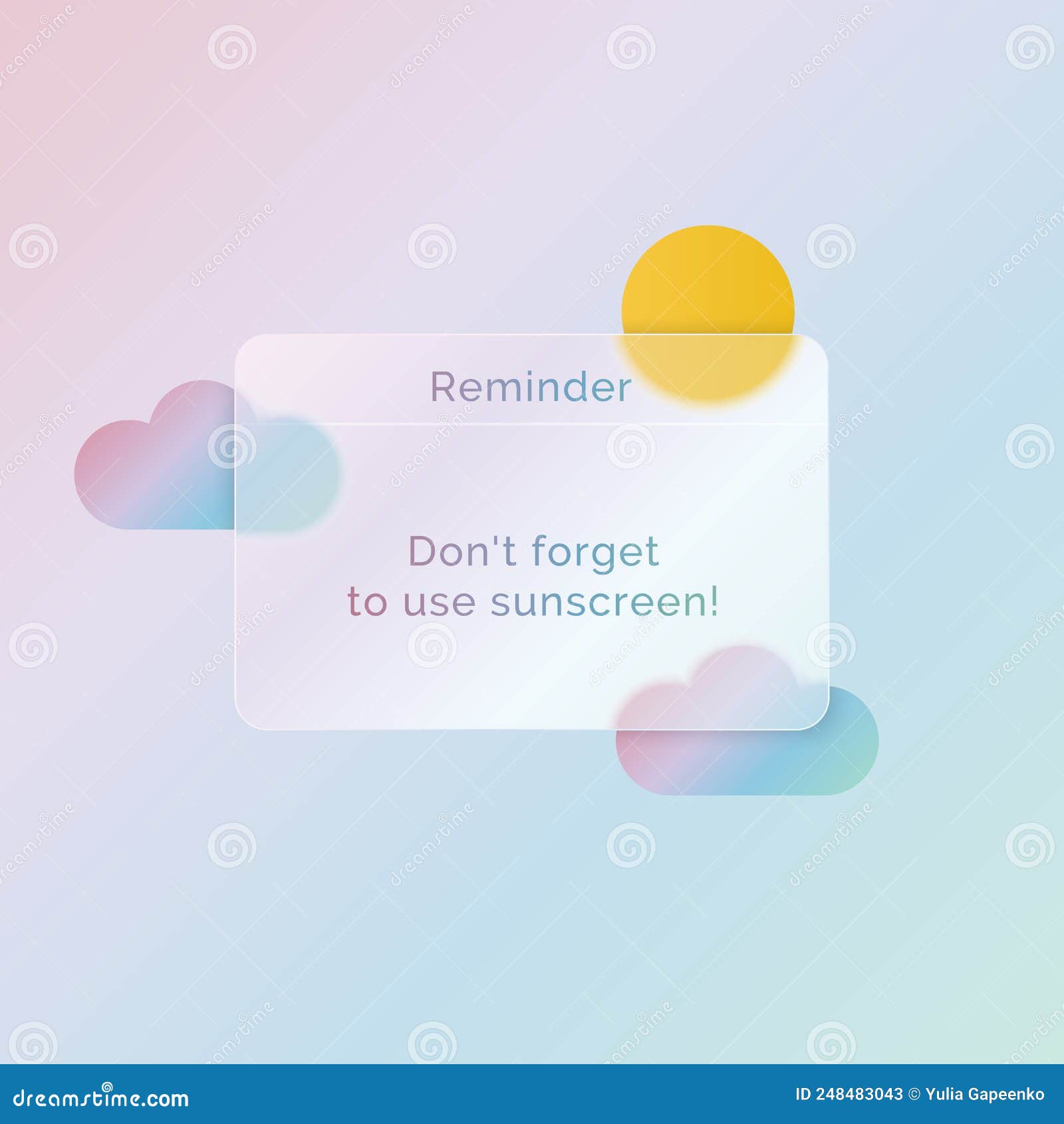 Daily Reminder Post for Social Network. Vector Illustration Stock ...